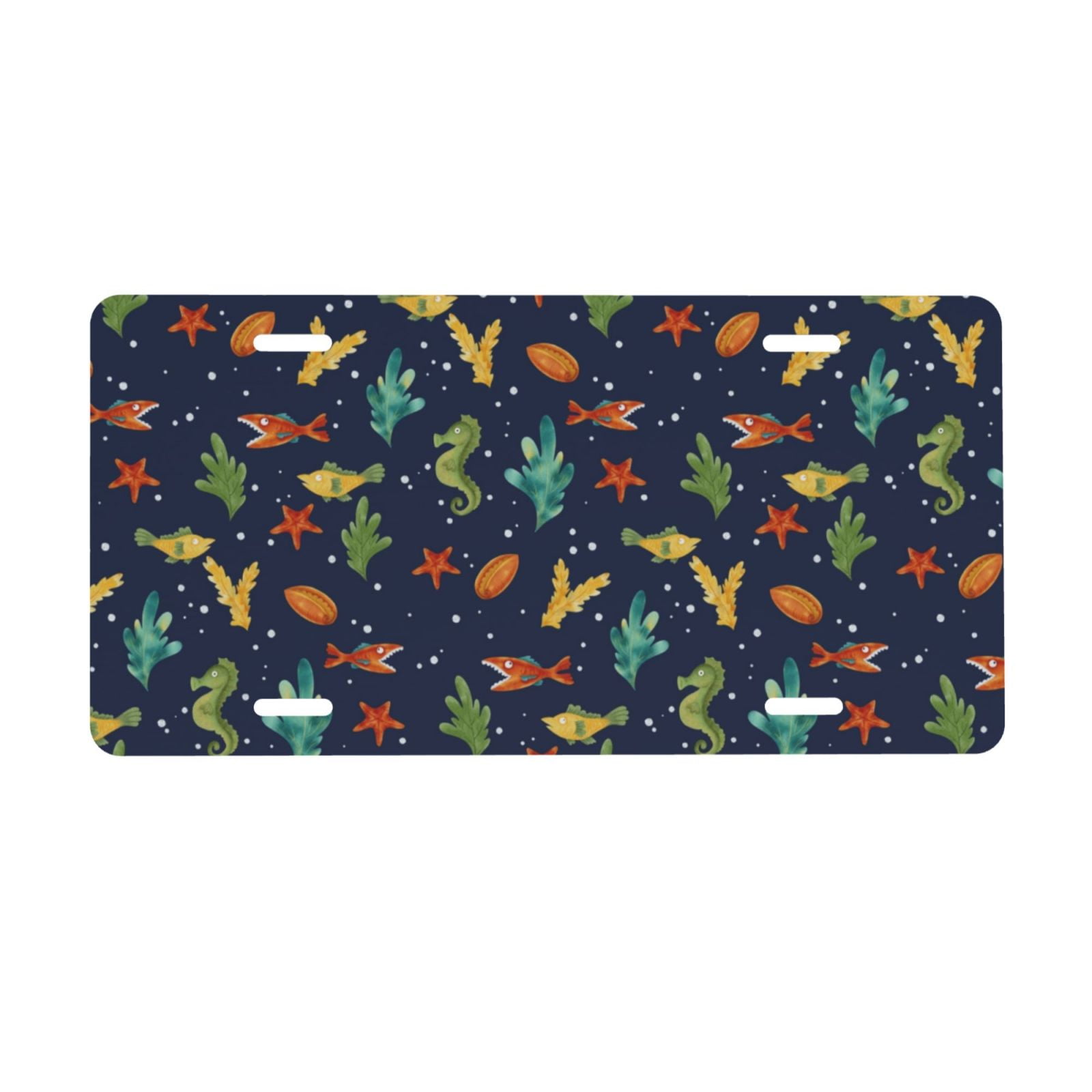 Easygdp Shells and Seaweed License Plate Car Front License Plate Car ...