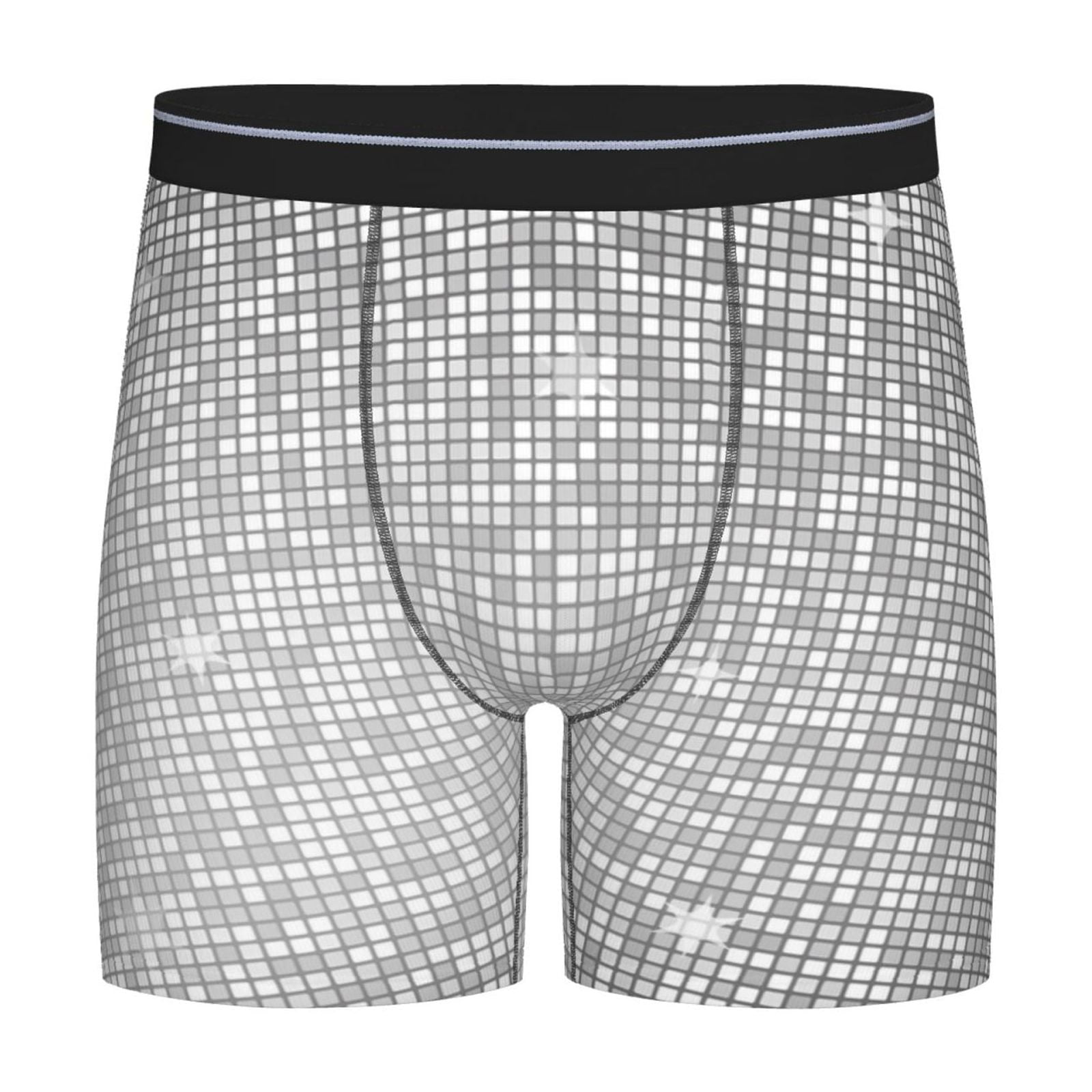 Easygdp Silver Mosaic Men's Boxer Briefs Men’s Underwear Boxer Briefs ...