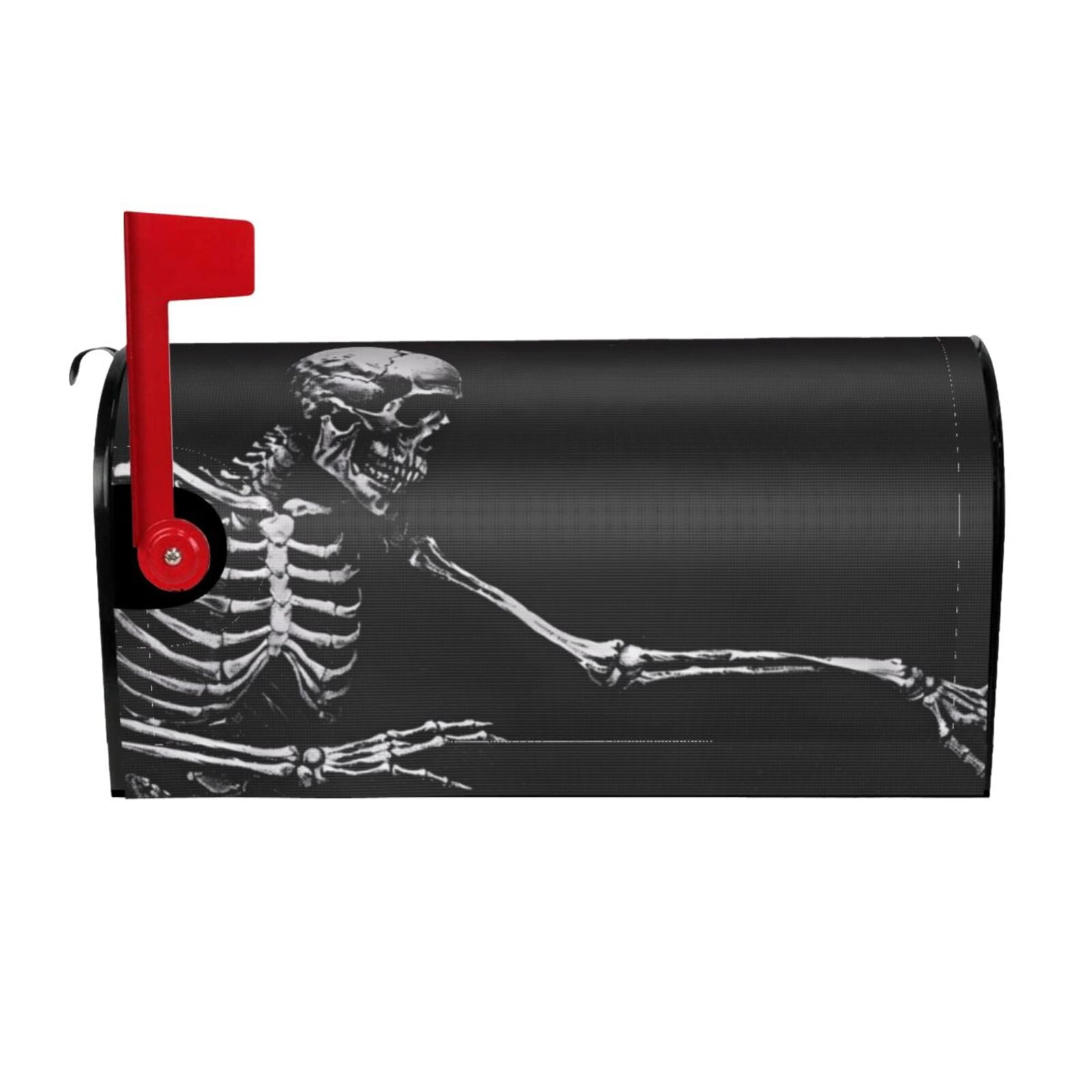 Easygdp Skeleton Playing Xylophone Mailbox Covers Garden Outdoor Yard ...