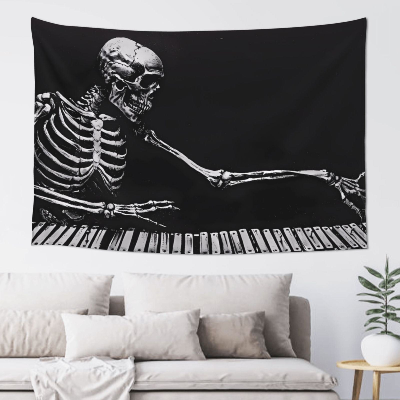 Easygdp Skeleton Playing Xylophone Tapestry Wall Hanging, Wall ...