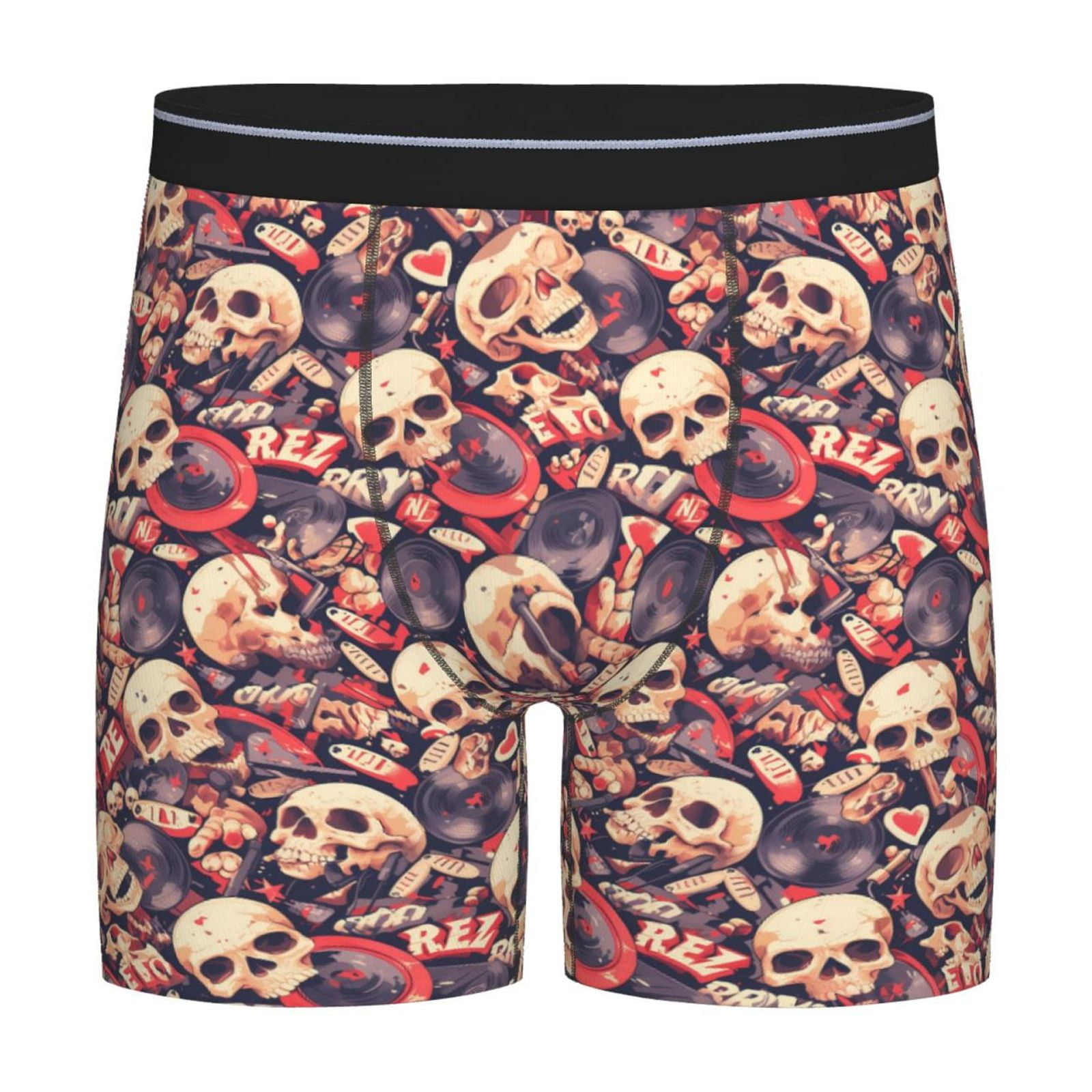 Easygdp Skull rock record artist Men's Boxer Briefs Men’s Underwear ...