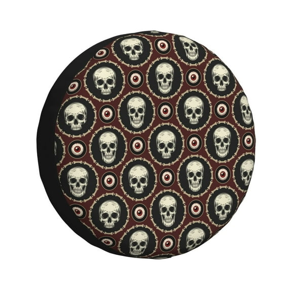 Fuzoiu Red Dragon On Black Print Universal Spare Tire Cover with Buckle ...