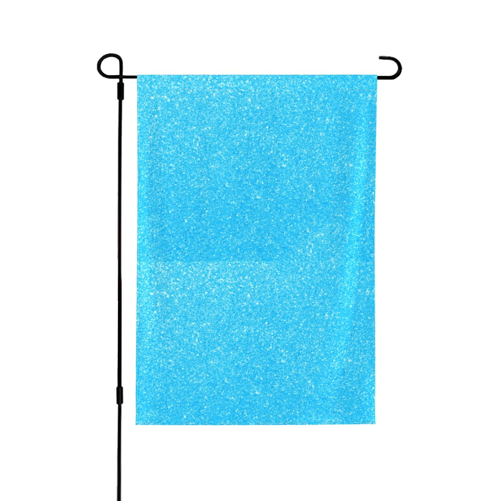 Easygdp Sky Blue Glitter Garden Flag Yard Flag Welcome Flag, Double ...