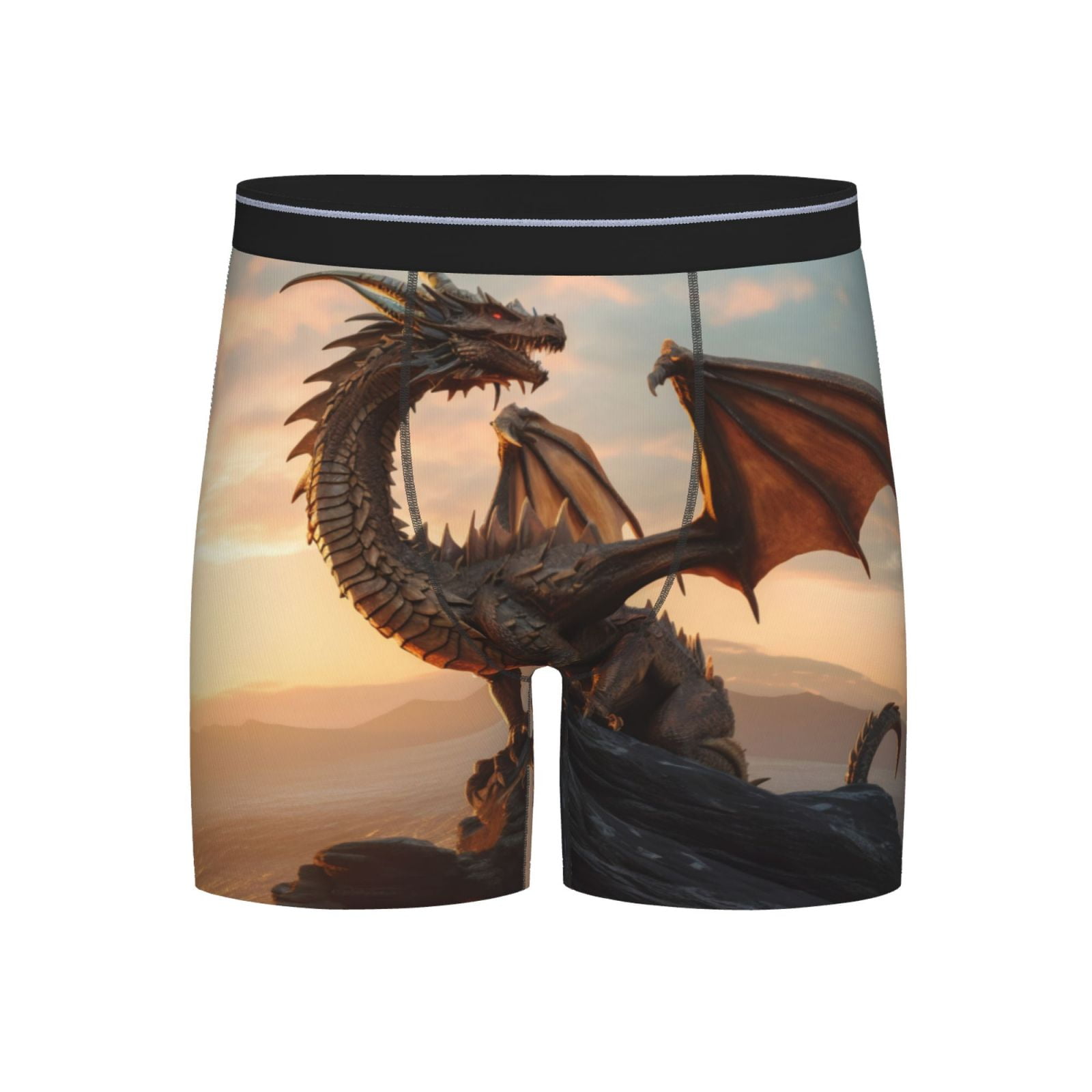 Easygdp Sky Sunset Bronze Dragon Men's Boxer Briefs Men’s Underwear ...