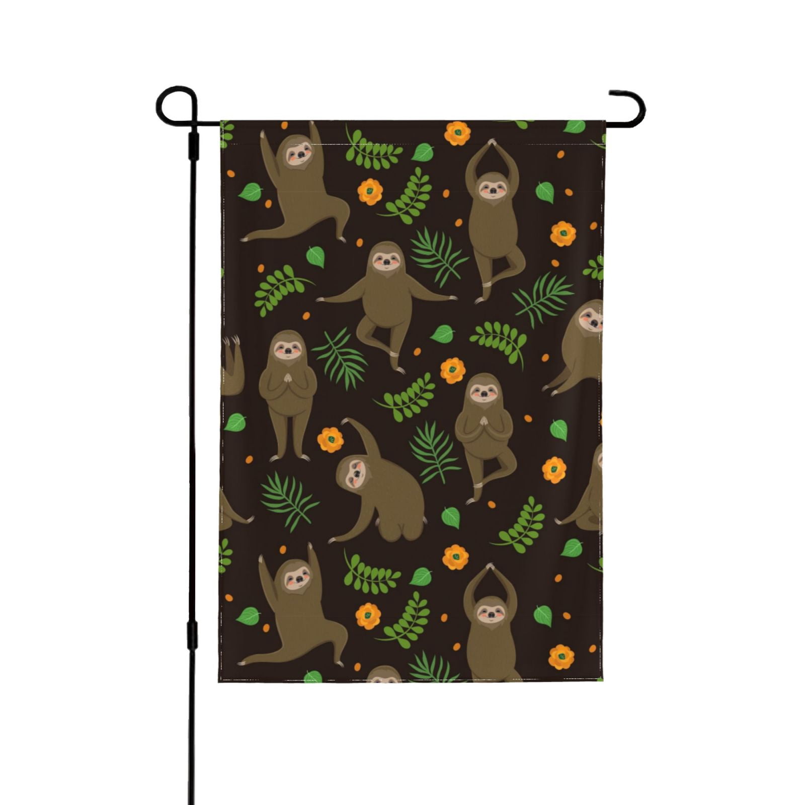 Easygdp Sloth Doing Yoga Garden Flag Yard Flag Welcome Flag, Double ...