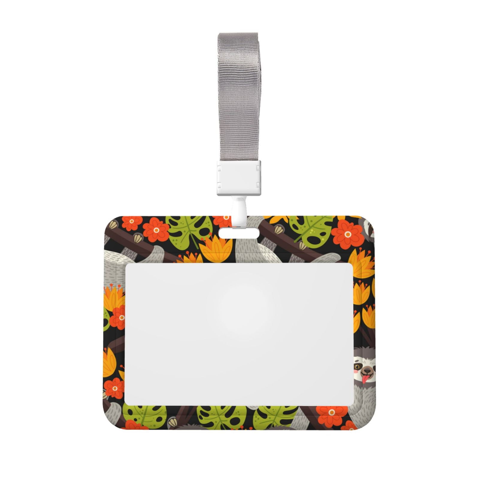 Easygdp Sloth on the Branch Card Badge Holder Work Badge Sleeve for ...