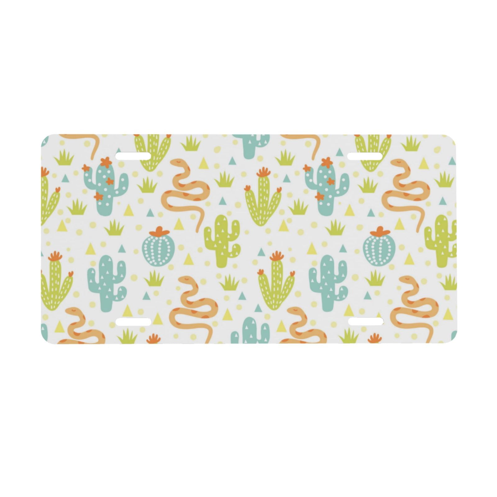 Easygdp Snake And Cactus License Plate Car Front License Plate Car ...