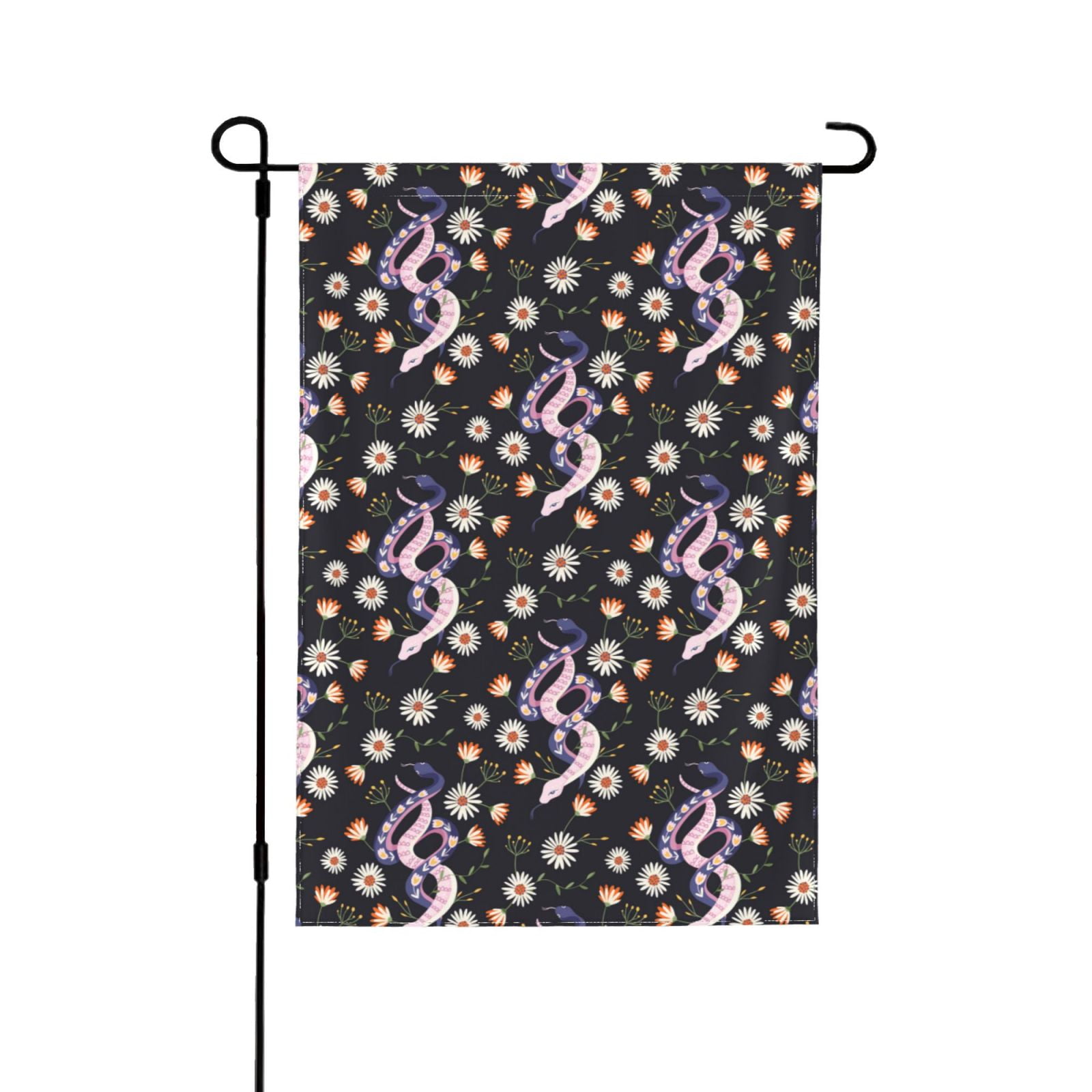 Easygdp Snake And Floral1 Garden Flag Yard Flag Welcome Flag, Double ...