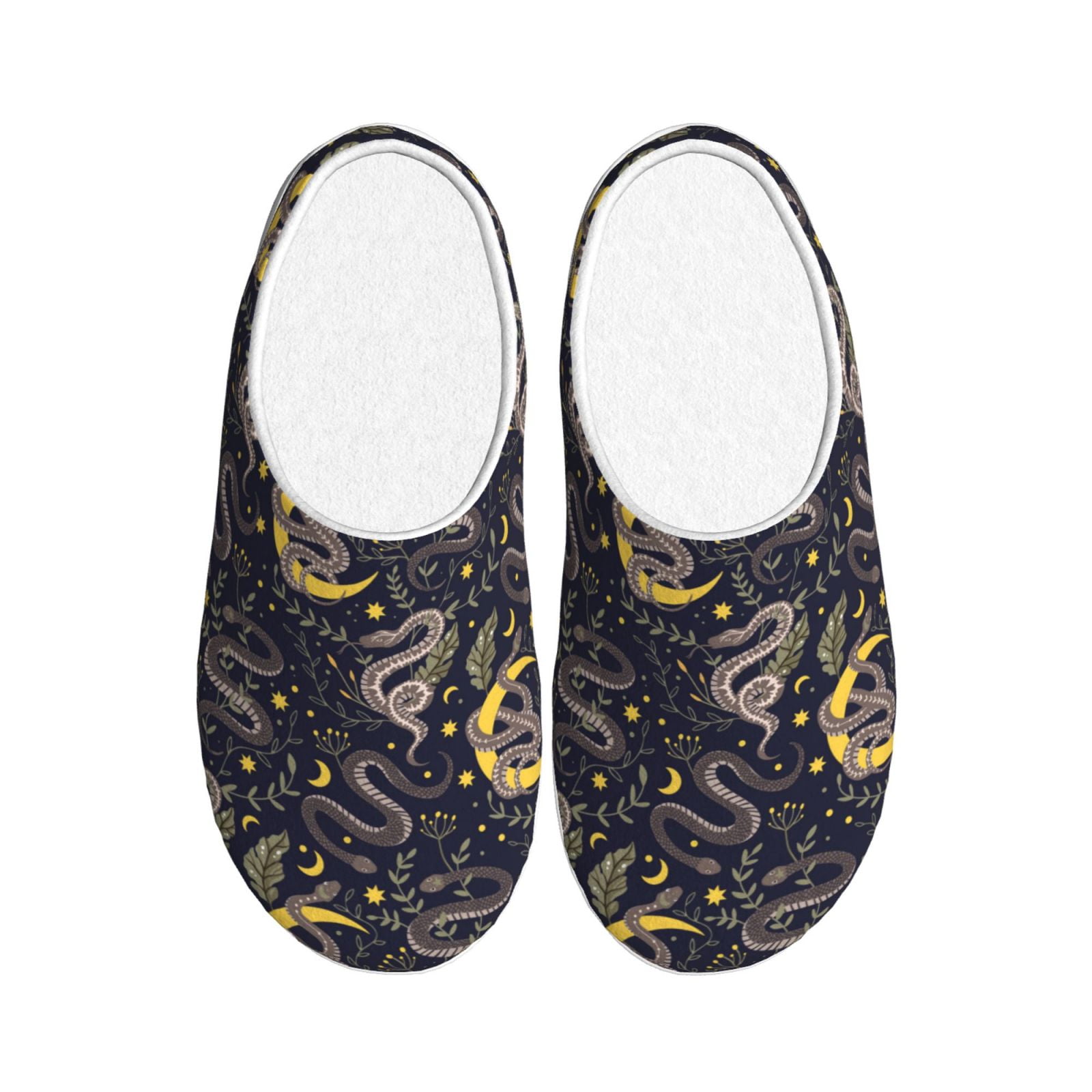 Easygdp Snake Sleep Slippers for Women Mens Winter Warm Home Slippers ...