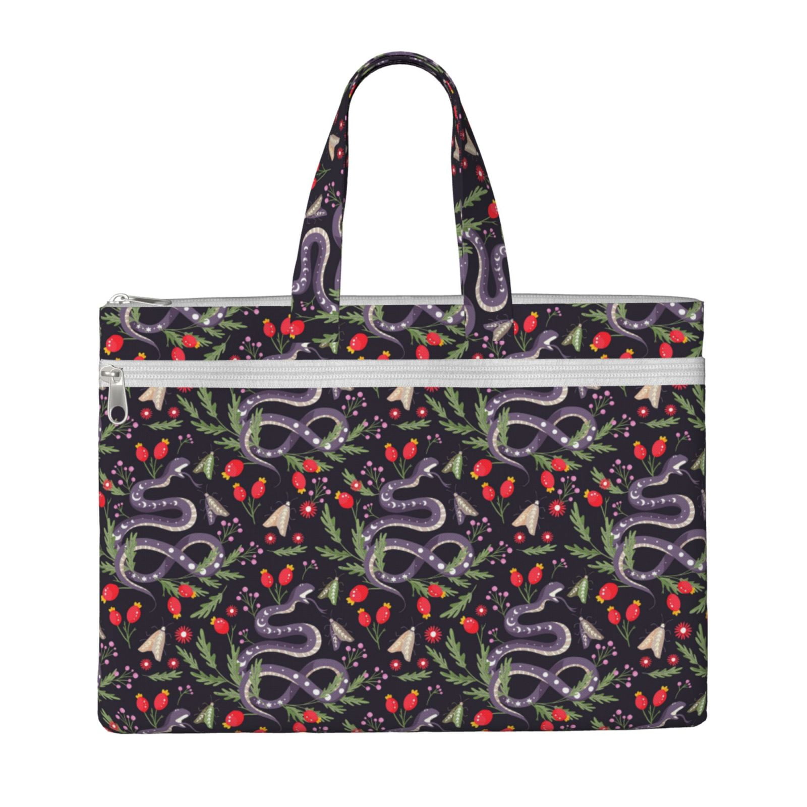 Easygdp Snakes And Snake Fruit Canvas Document Bag File Bag Handle ...