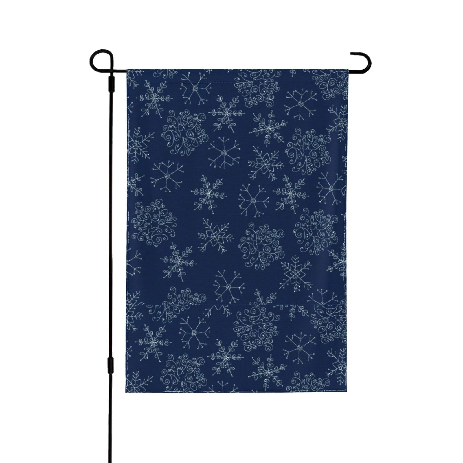 Easygdp Snowflake Dark Blue Garden Flag Yard Flag Welcome Flag, Double ...