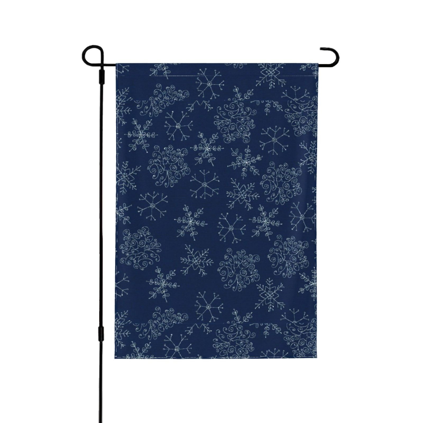 Easygdp Snowflake Dark Blue Garden Flag Yard Flag Welcome Flag, Double ...