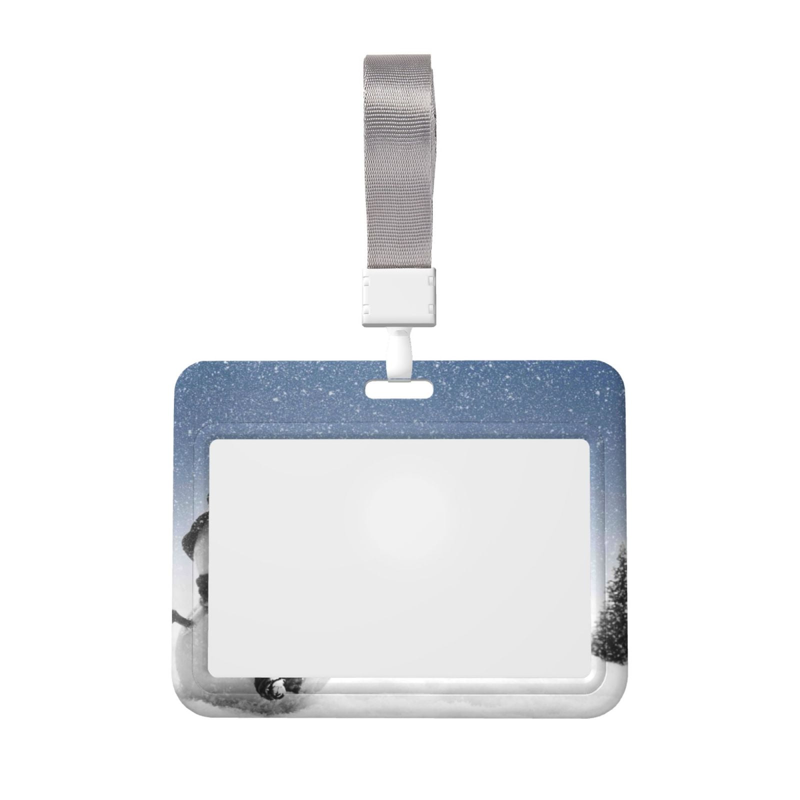 Easygdp Snowman And Christmas Tree Card Badge Holder Work Badge Sleeve ...
