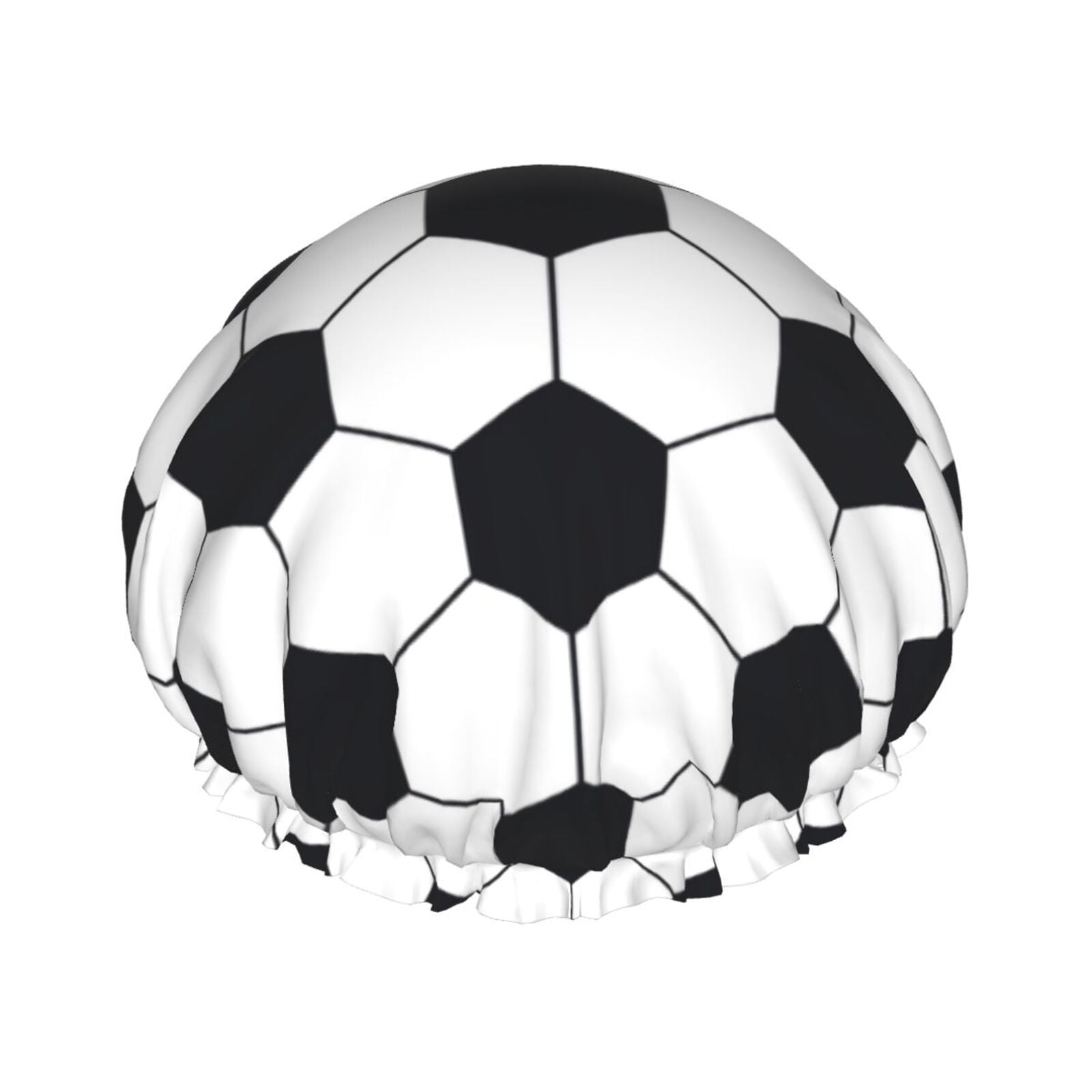 Easygdp Soccer Ball Shower Caps for Women, Double Waterproof Layers ...