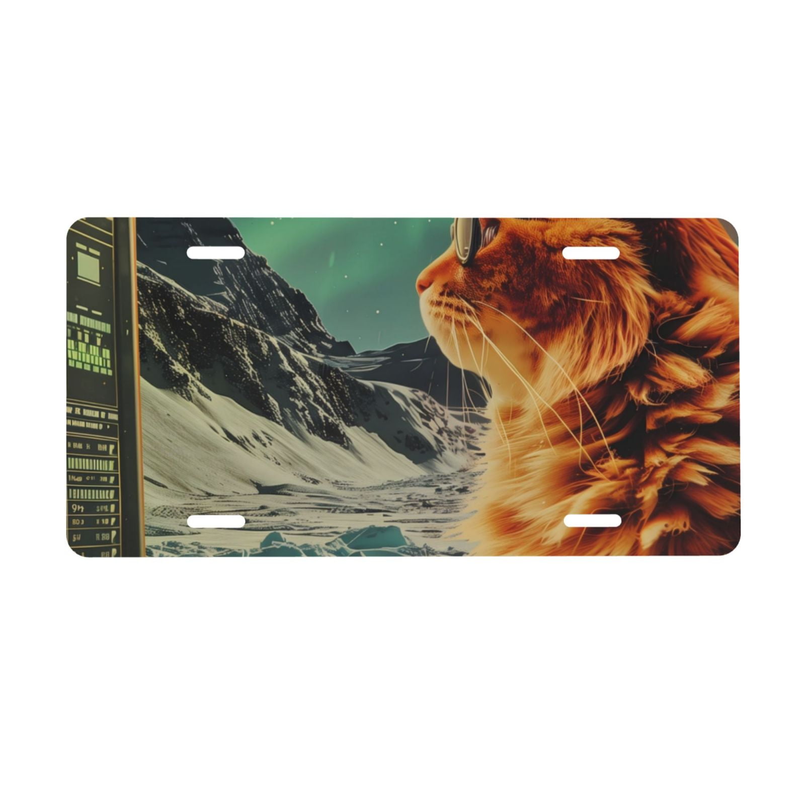 Easygdp Space Adventurer Cat License Plate Car Front License Plate Car ...