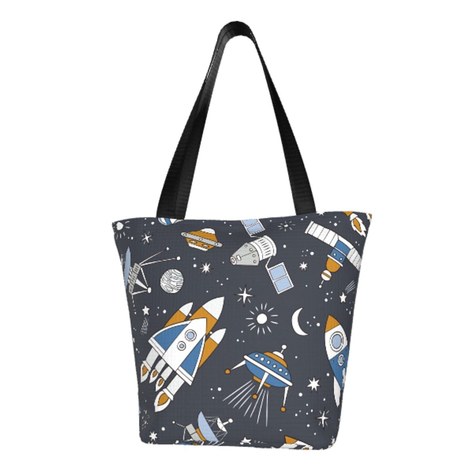 Easygdp Space Cars Stylish Canvas Handbag Shoulder Tote Bag, Shopping ...