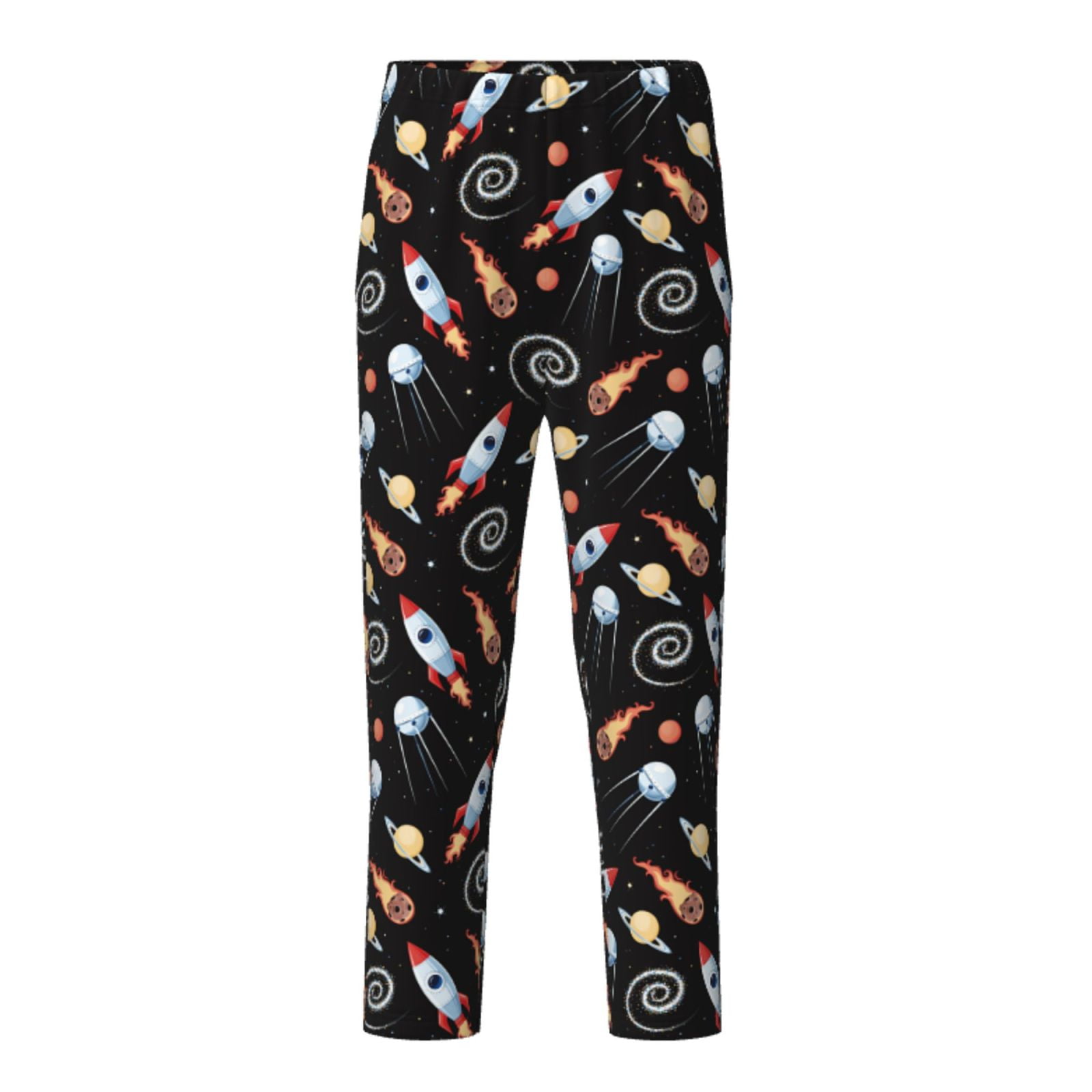 Easygdp Space Rocket Boys Girls Pajama Pants Long Sleep Pants Waist ...