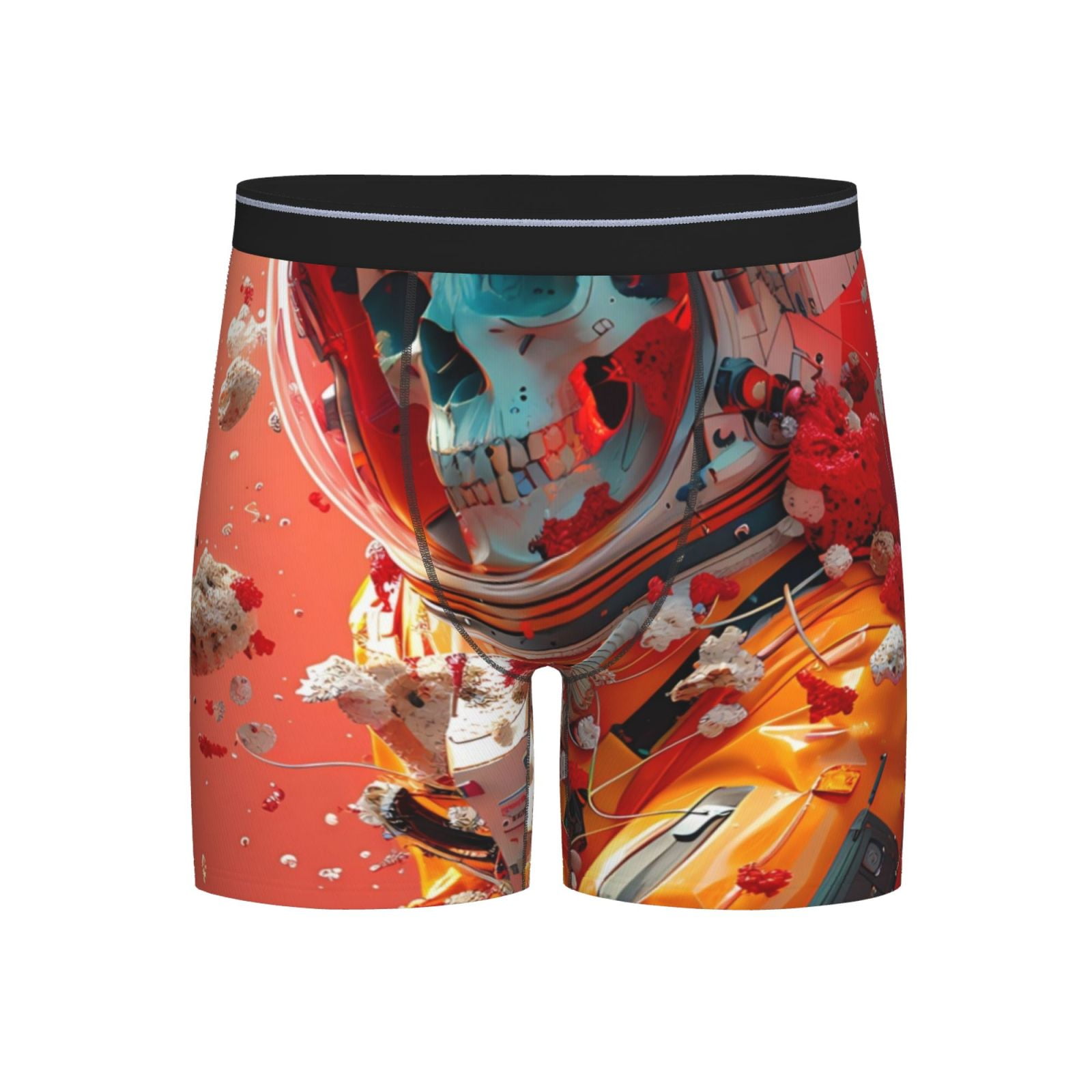 Easygdp Space Skeleton Art Men's Boxer Briefs Men’s Underwear Boxer ...
