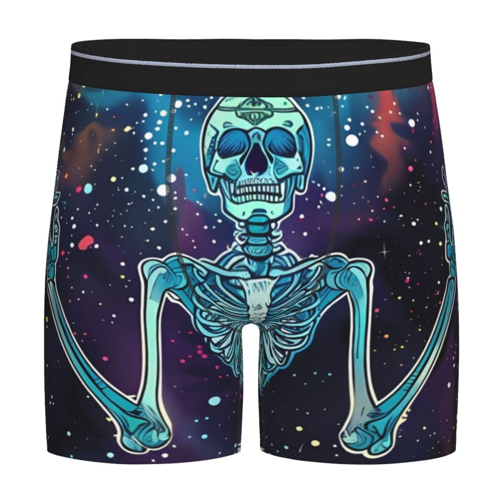 Easygdp Space Skeleton Meditation Men's Boxer Briefs Men’s Underwear ...