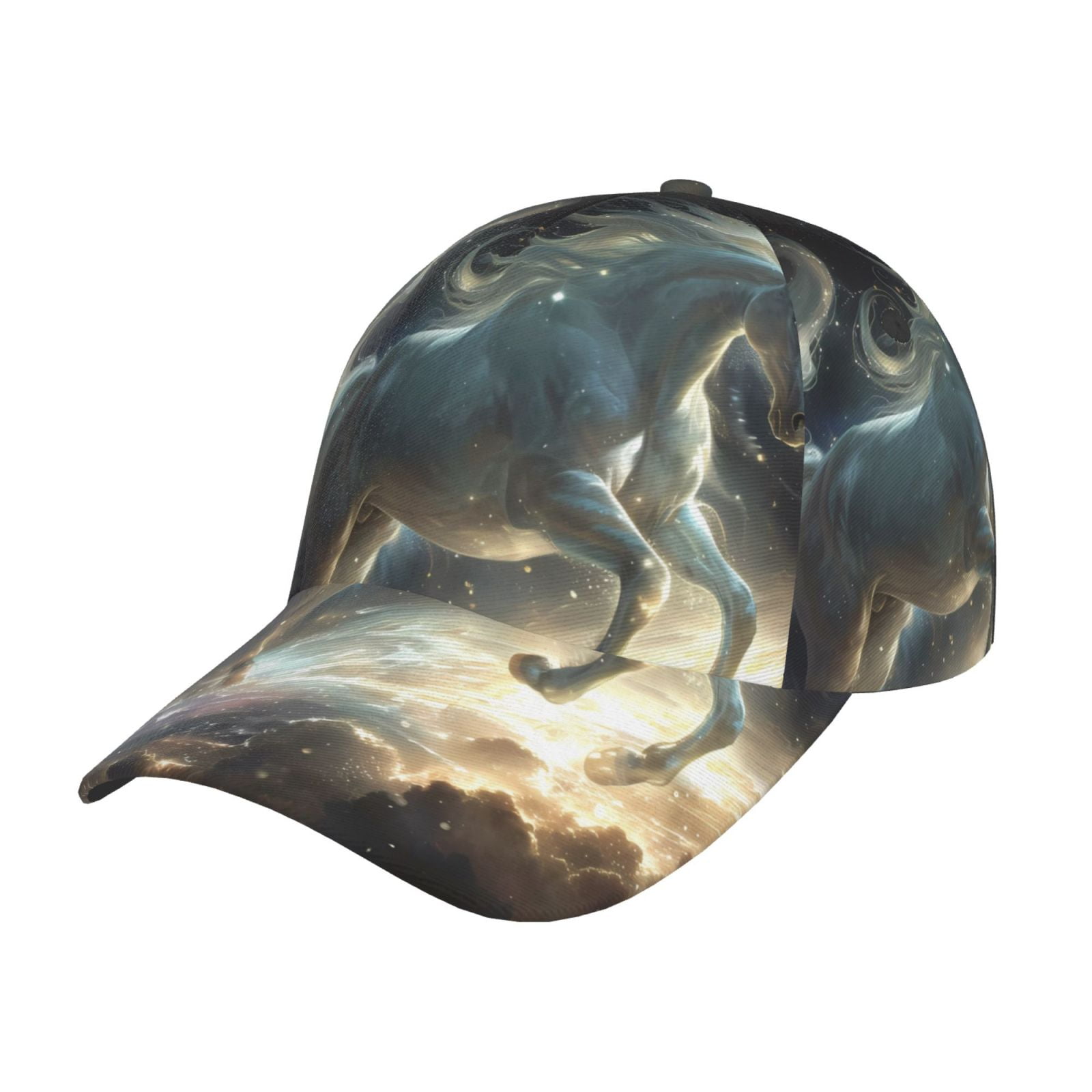 Easygdp Space White Horse Baseball Cap with Adjustable Buckle ...