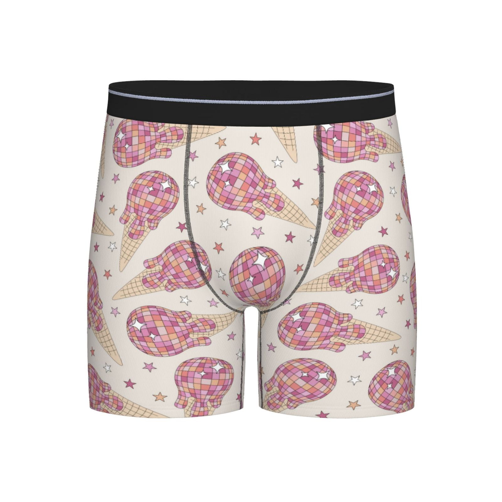 Easygdp Sparkling Ice Cream Men's Boxer Briefs Men’s Underwear Boxer ...