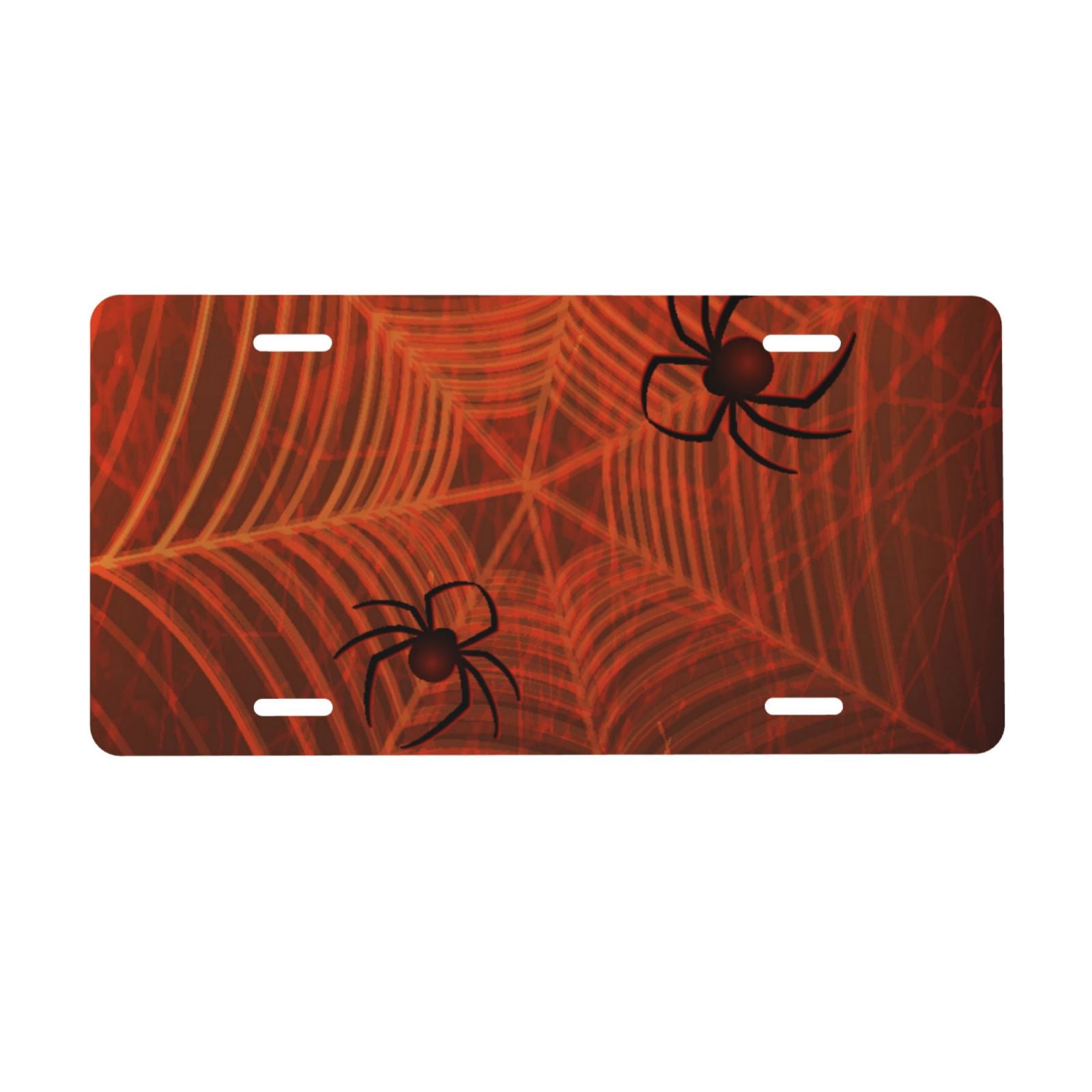 Easygdp Spider Web License Plate Car Front License Plate Car Decoration ...