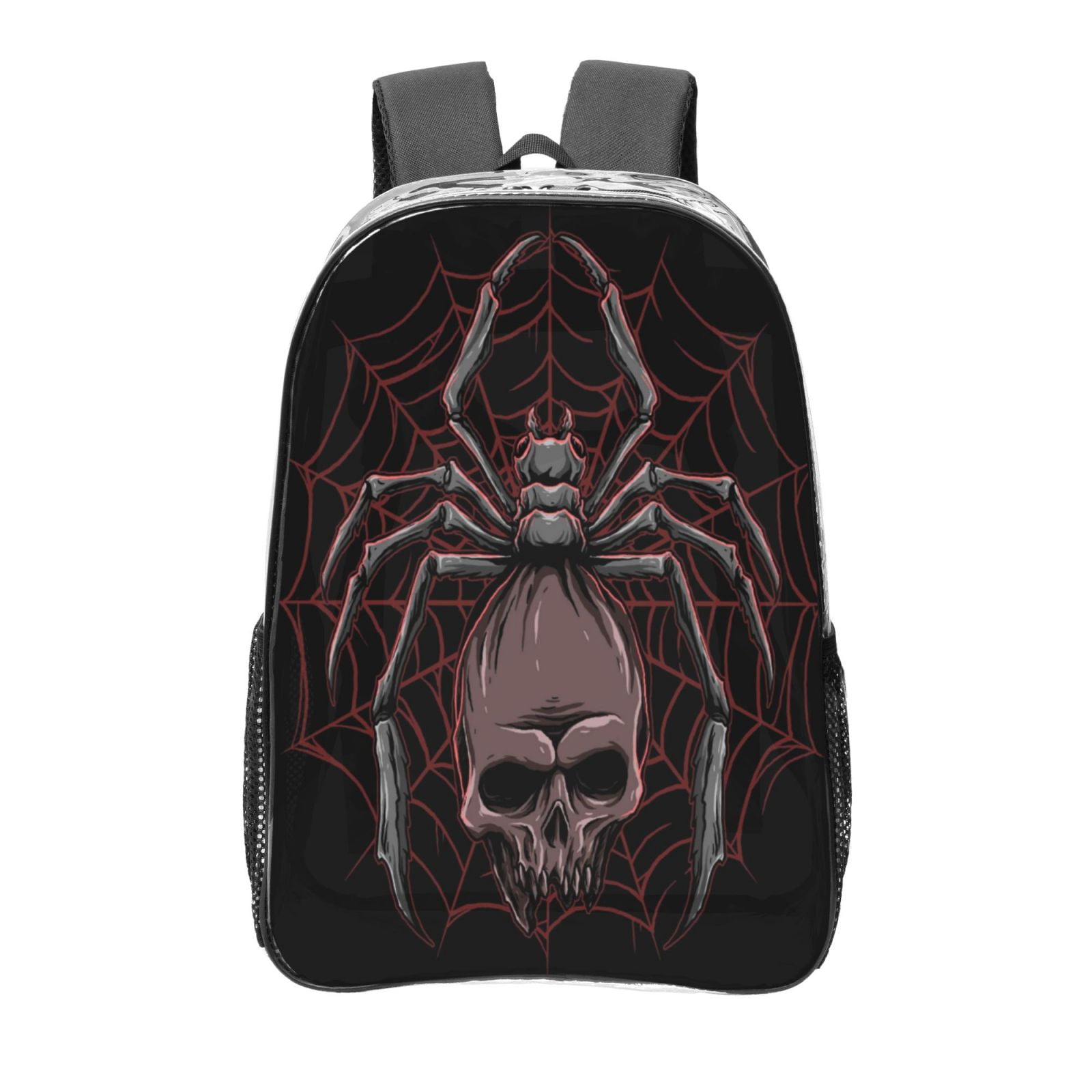 Easygdp Spider with Skull Clear Backpack, Transparent Bookbag for ...