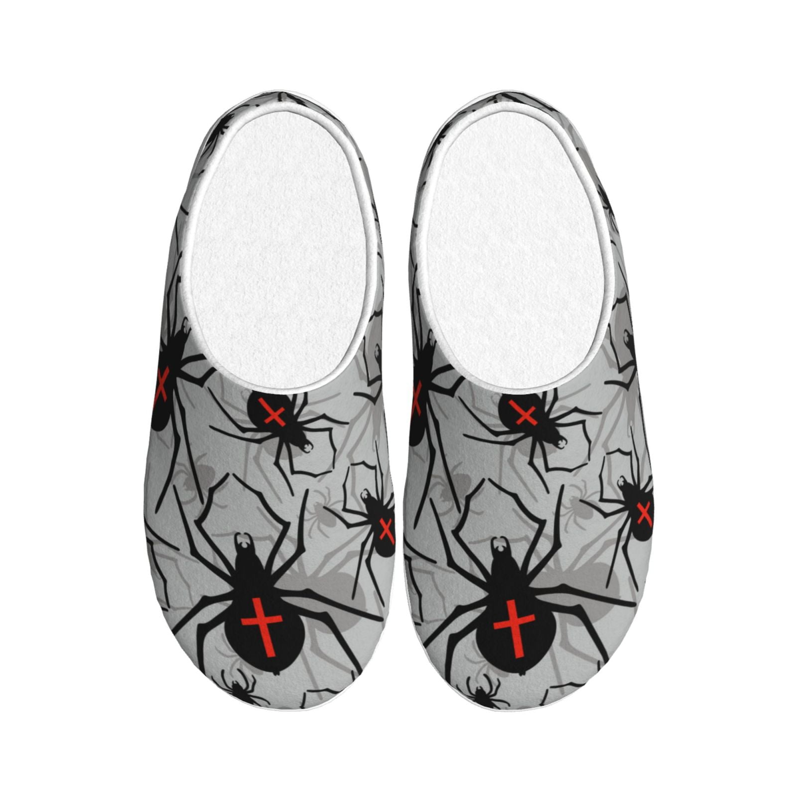 Easygdp Spiders Slippers for Women Mens Winter Warm Home Slippers Plush ...