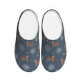 Easygdp Squirrel And Snowflakes Slippers for Women Mens Winter Warm ...