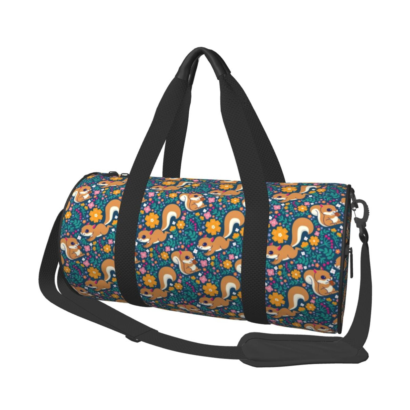 Easygdp Squirrel Garden Delight Travel Duffle Bag,Carry on Bag Travel ...