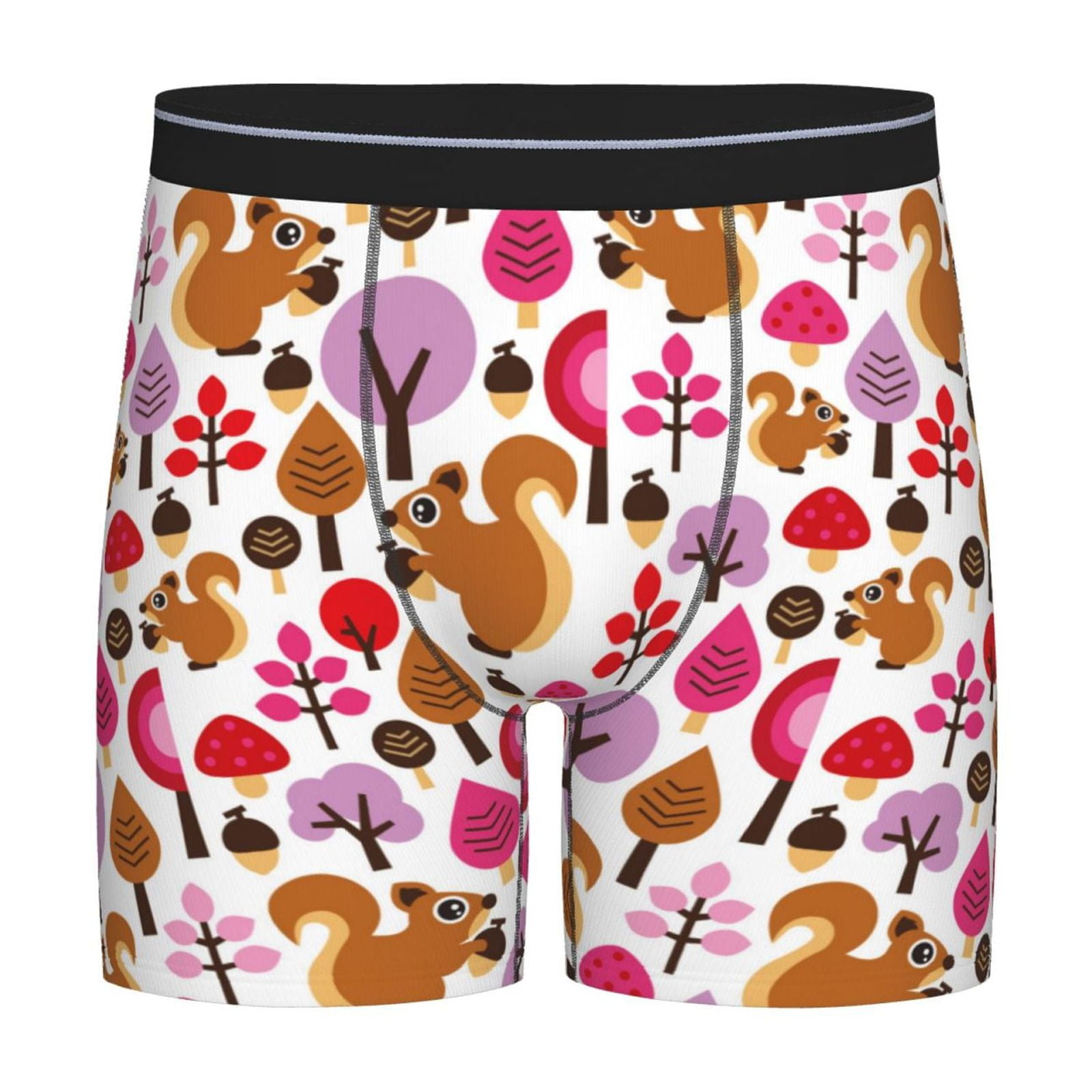 Easygdp Squirrel In The Forest Men's Boxer Briefs Men’s Underwear Boxer ...