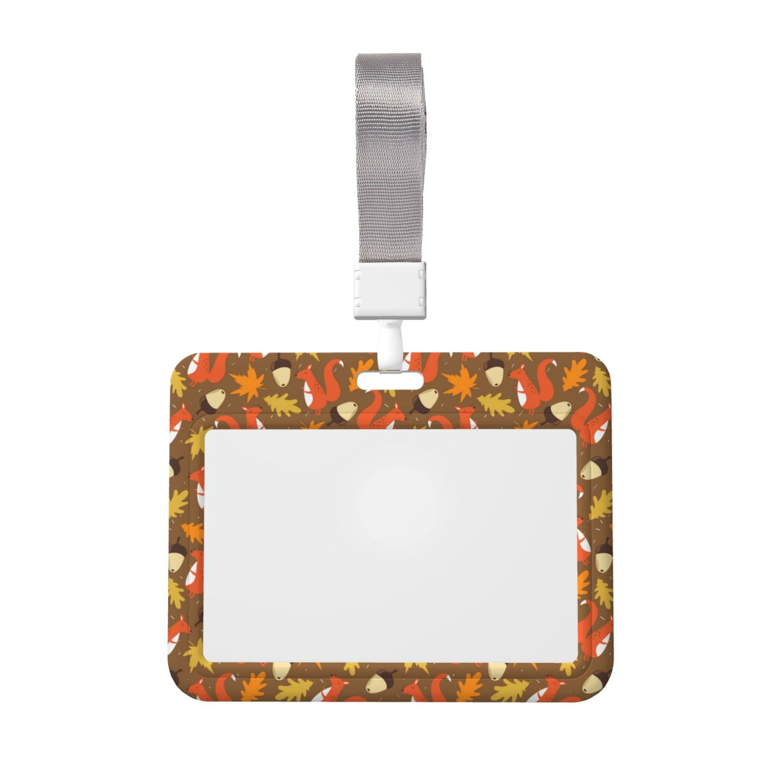 Easygdp Squirrel Maple pine nut Card Badge Holder Work Badge Sleeve for ...