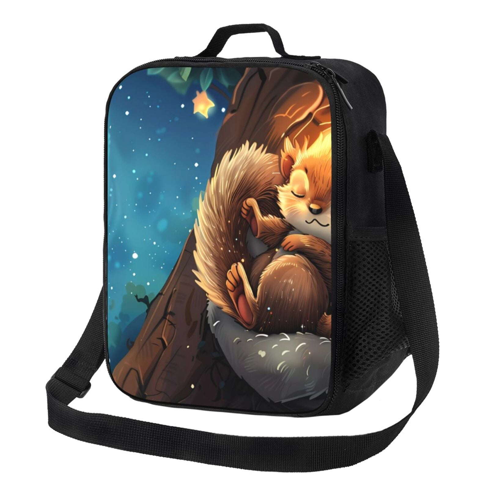 Easygdp Squirrel Sleeping In Tree Lunch Box Large capacity Lunch Bag ...
