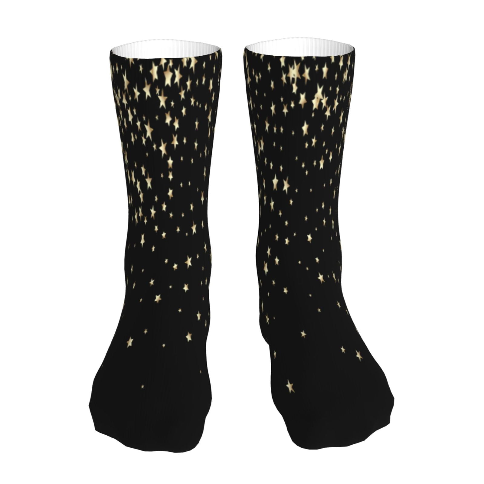 Easygdp Star Silver Glitter Ankle Socks for Women Stocking Mid Calf ...