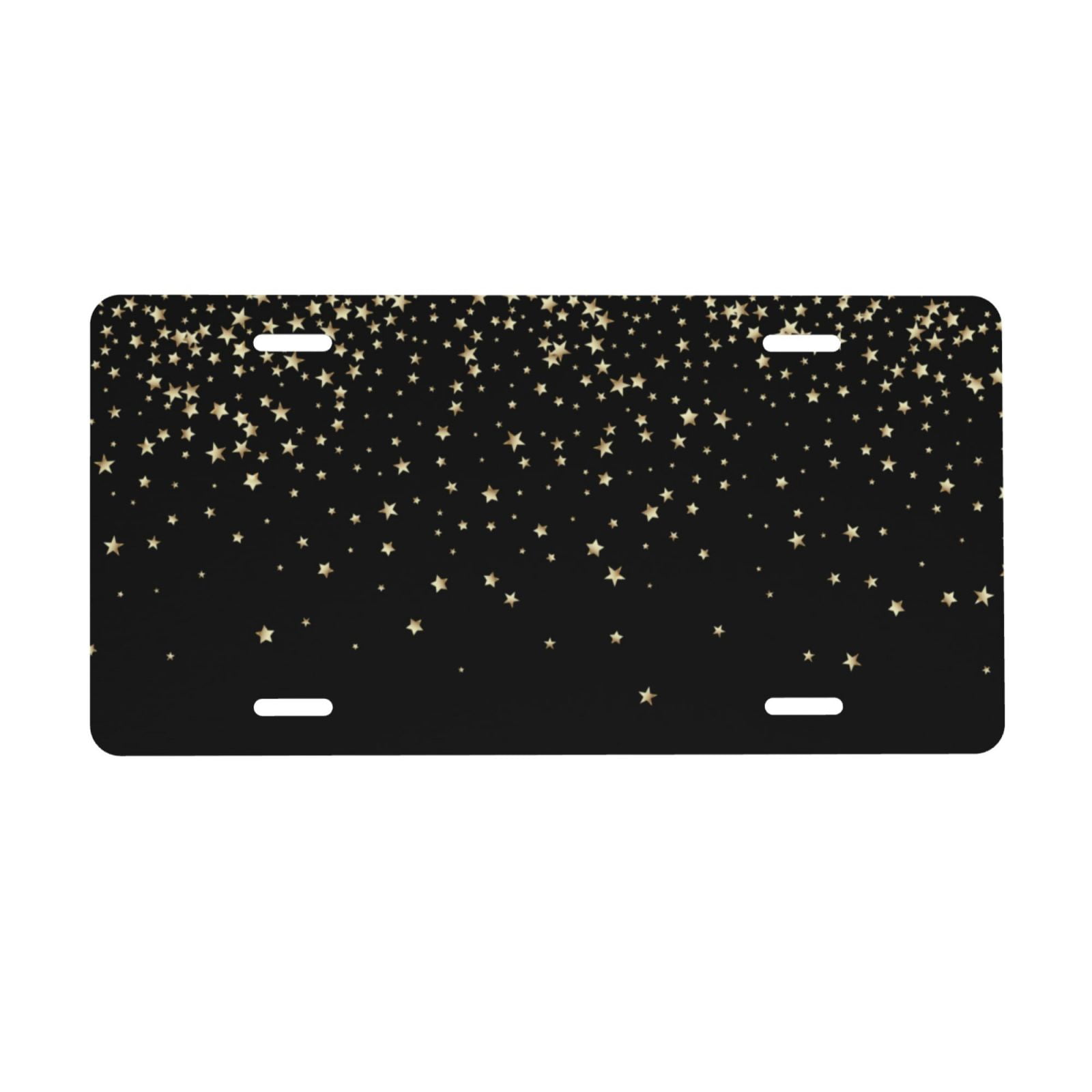 Easygdp Star Silver Glitter License Plate Car Front License Plate Car ...