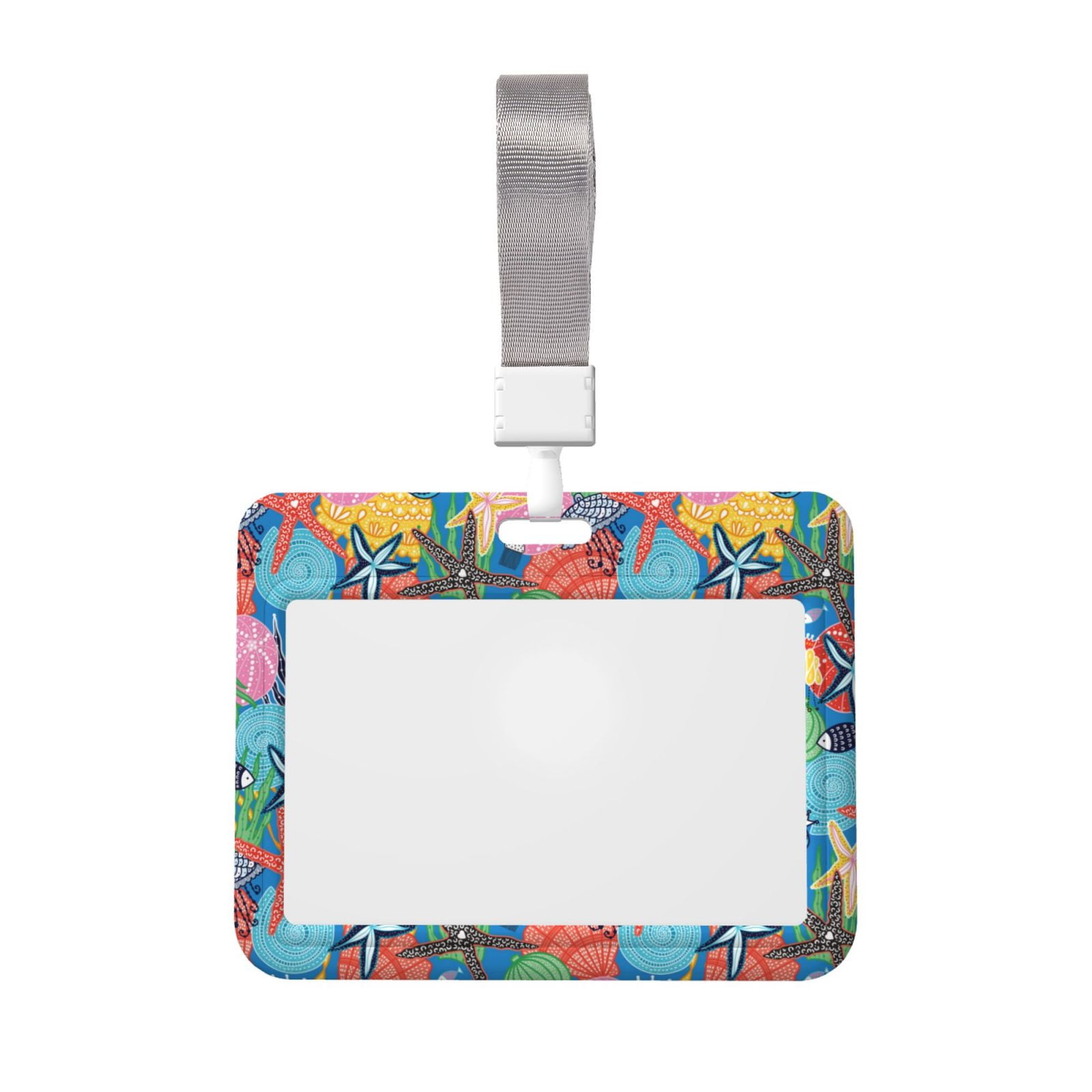 Easygdp Starfish And Algae Card Badge Holder Work Badge Sleeve for ...