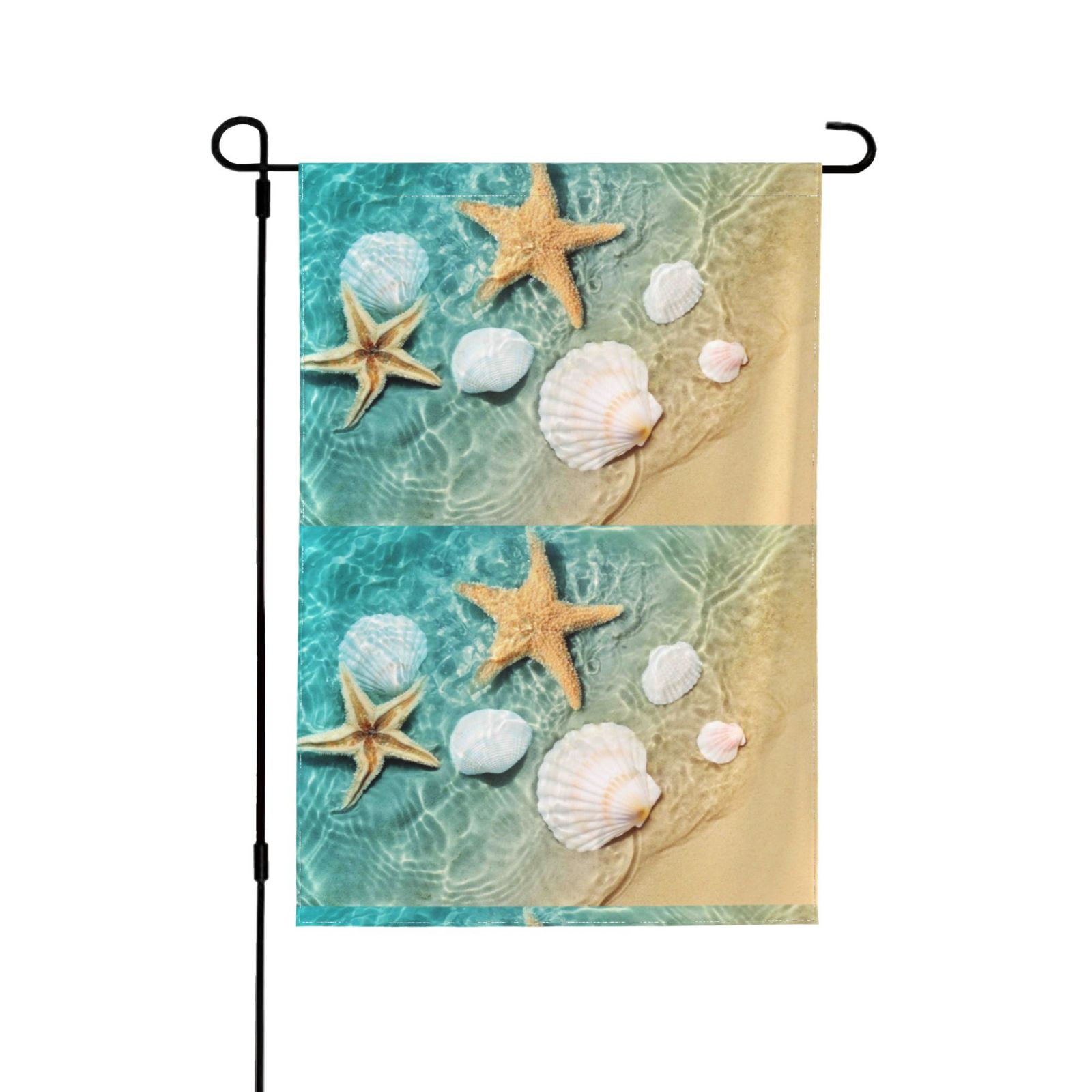 Easygdp Starfish And Seashell Garden Flag Yard Flag Welcome Flag ...