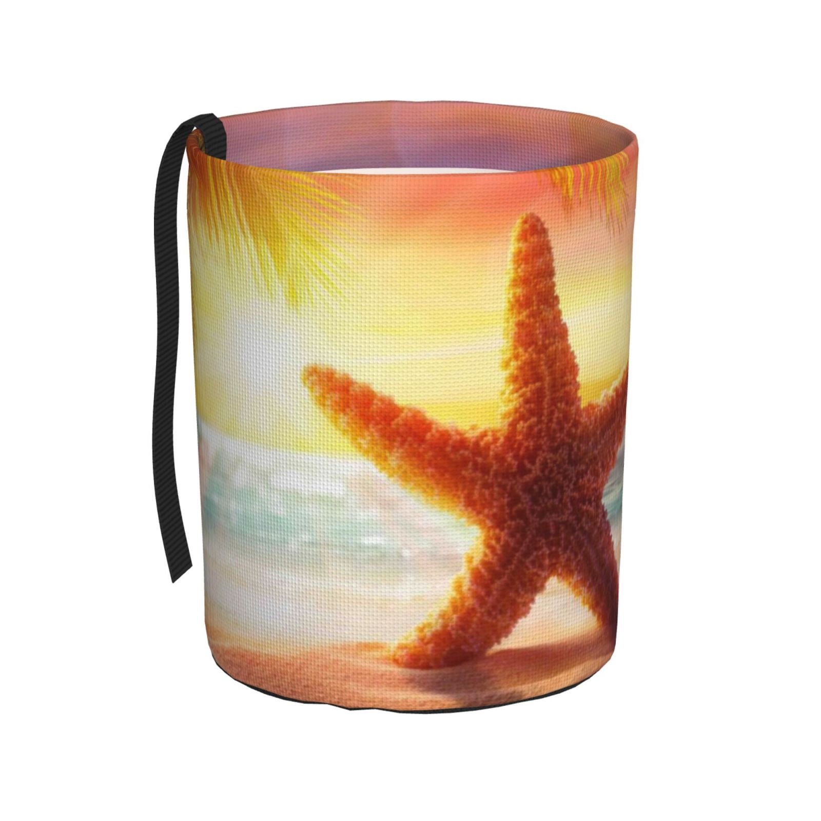 Easygdp Starfish Sunset Sea Beach Car Trash Can Garbage Car Accessories ...