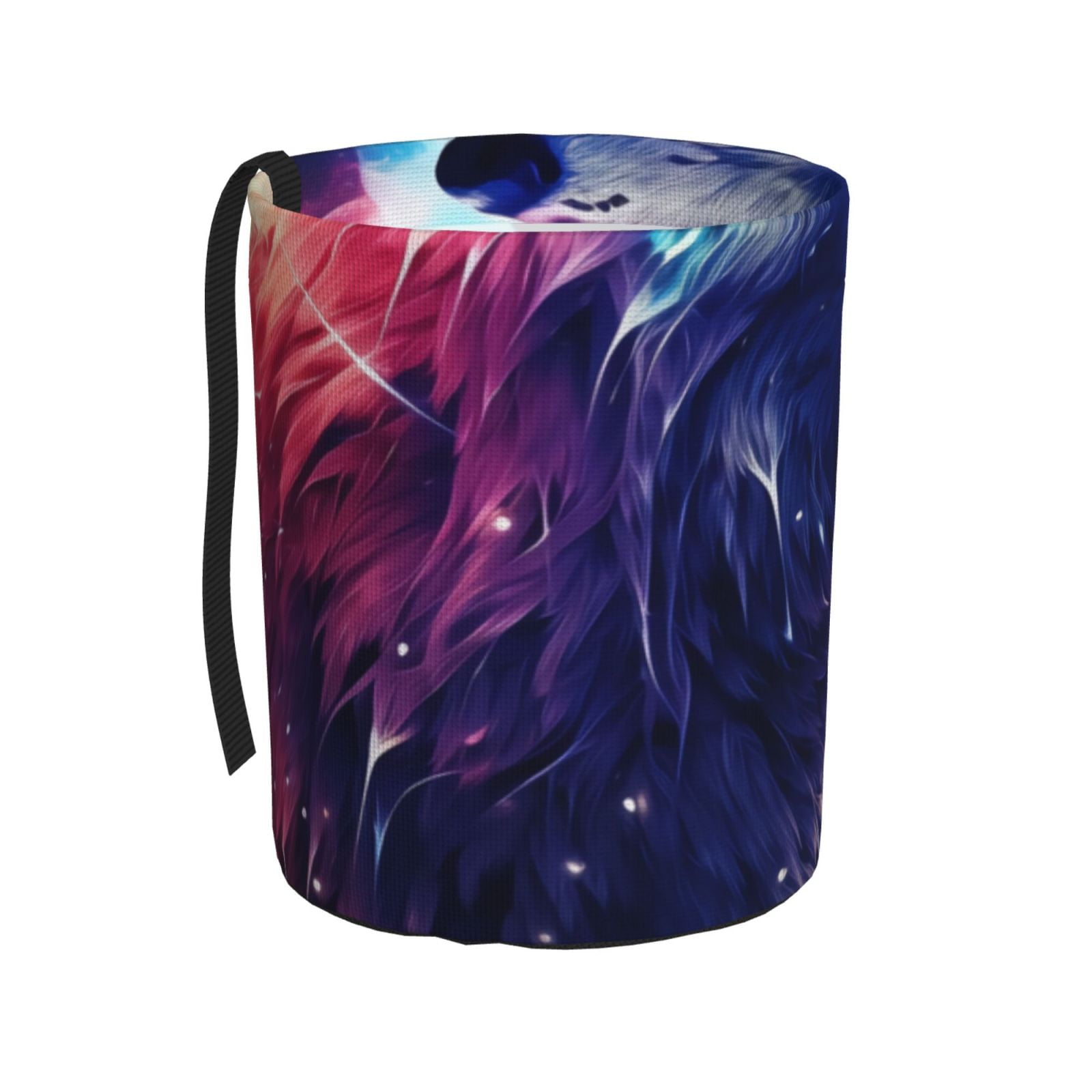 Easygdp Starry Multicolored Wolf Car Trash Can Garbage Car Accessories ...