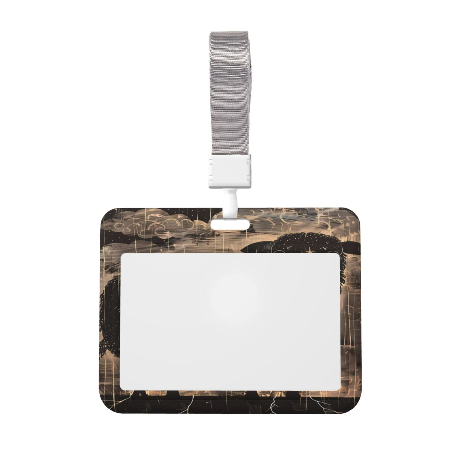 Easygdp Starry Night Black Sheep Card Badge Holder Work Badge Sleeve ...