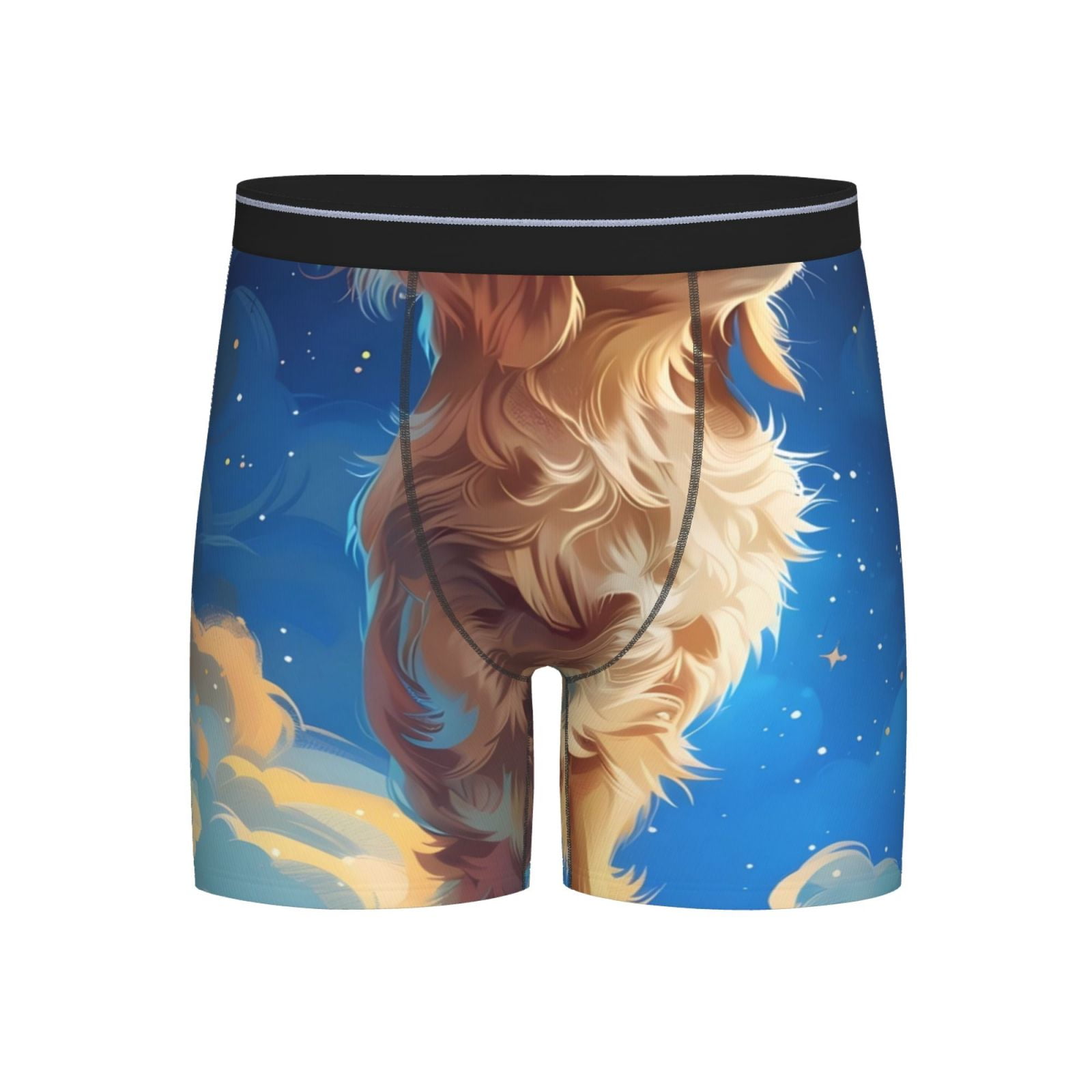 Easygdp Starry Sky Cloud Dog Men's Boxer Briefs Men’s Underwear Boxer ...