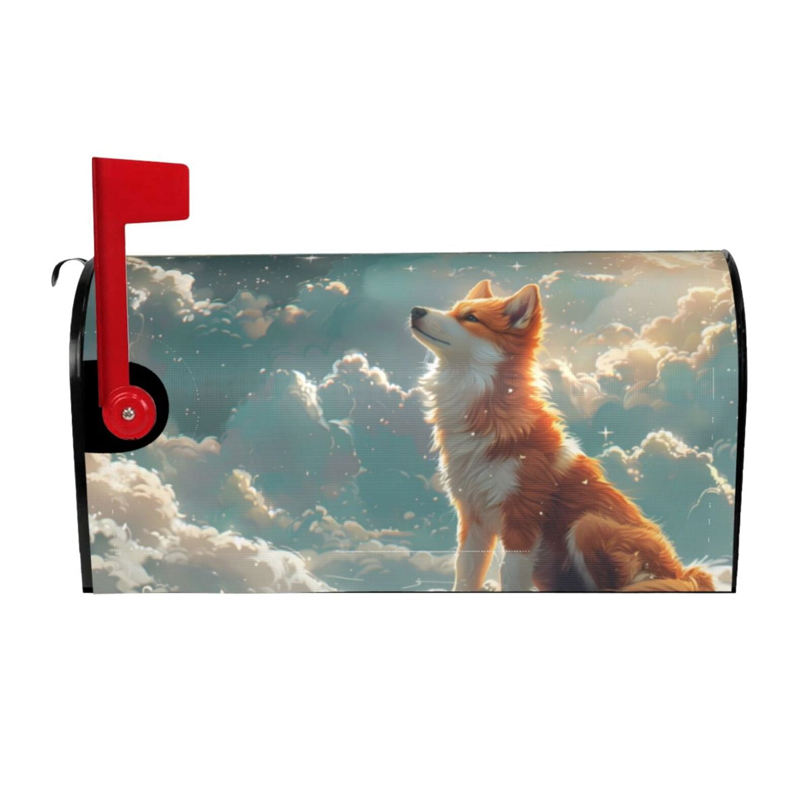 Easygdp Starry Sky Cloud Fox Mailbox Covers Garden Outdoor Yard Outside ...