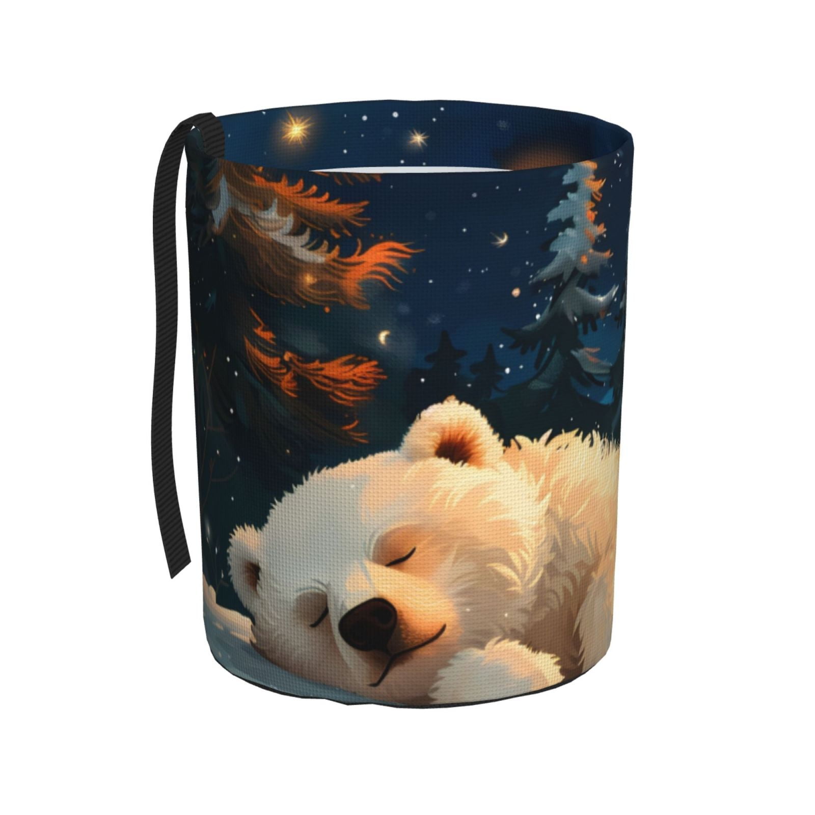 Easygdp Starry Sky Sleep White Bear Car Trash Can Garbage Car ...