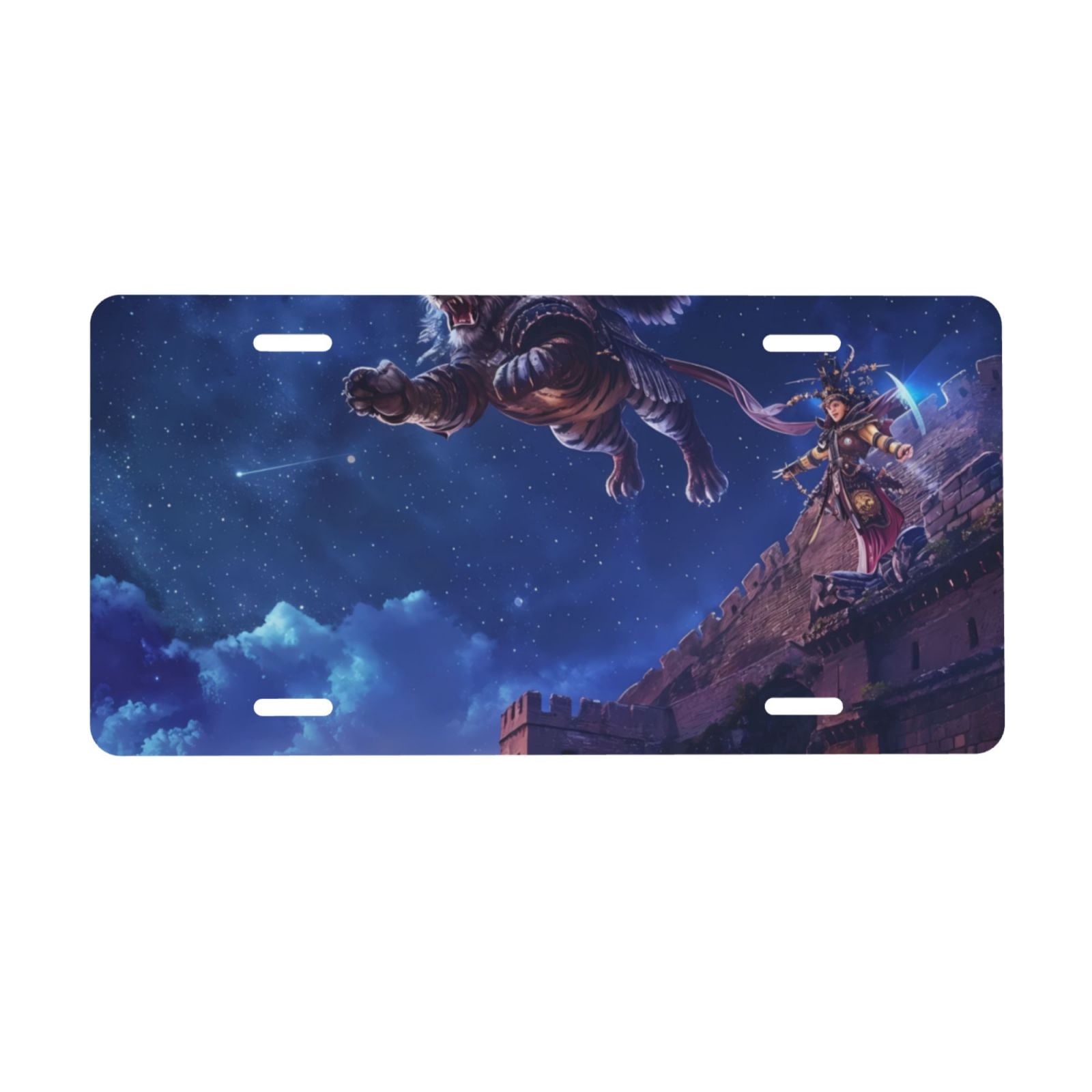 Easygdp Starry Sky Wall Flying Tiger License Plate Car Front License ...