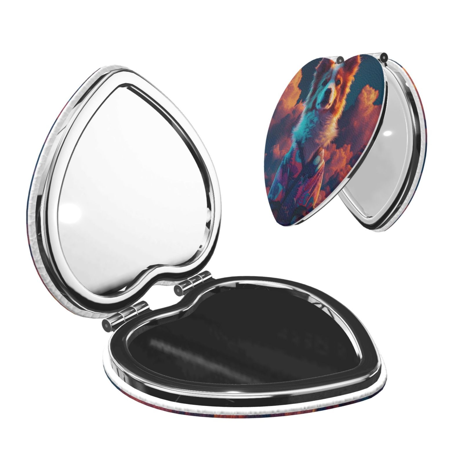 Easygdp Starry Sky White Cloud Puppy Travel Makeup Mirror, 2X ...