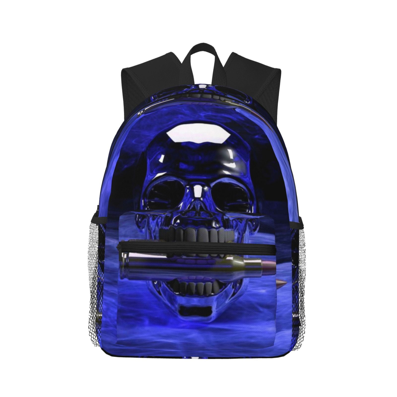 Easygdp Steel Skull Casual Laptop Backpack, Large Capacity Schoolpack ...