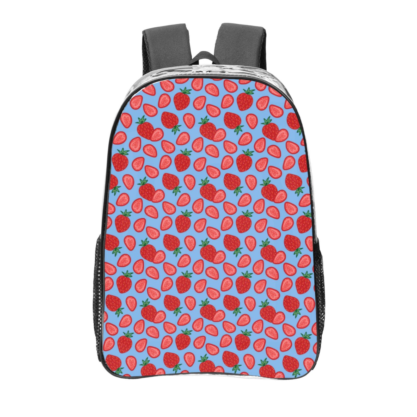 Easygdp Strawberries Clear Backpack, Transparent Bookbag for School for ...