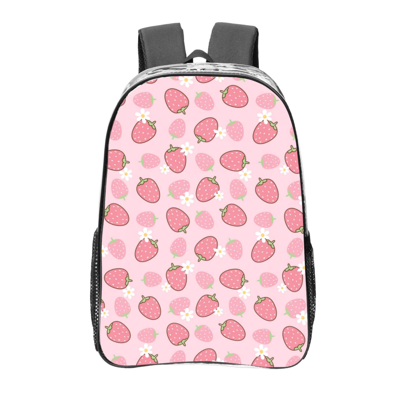 Easygdp Strawberries Clear Backpack, Transparent Bookbag for School for ...