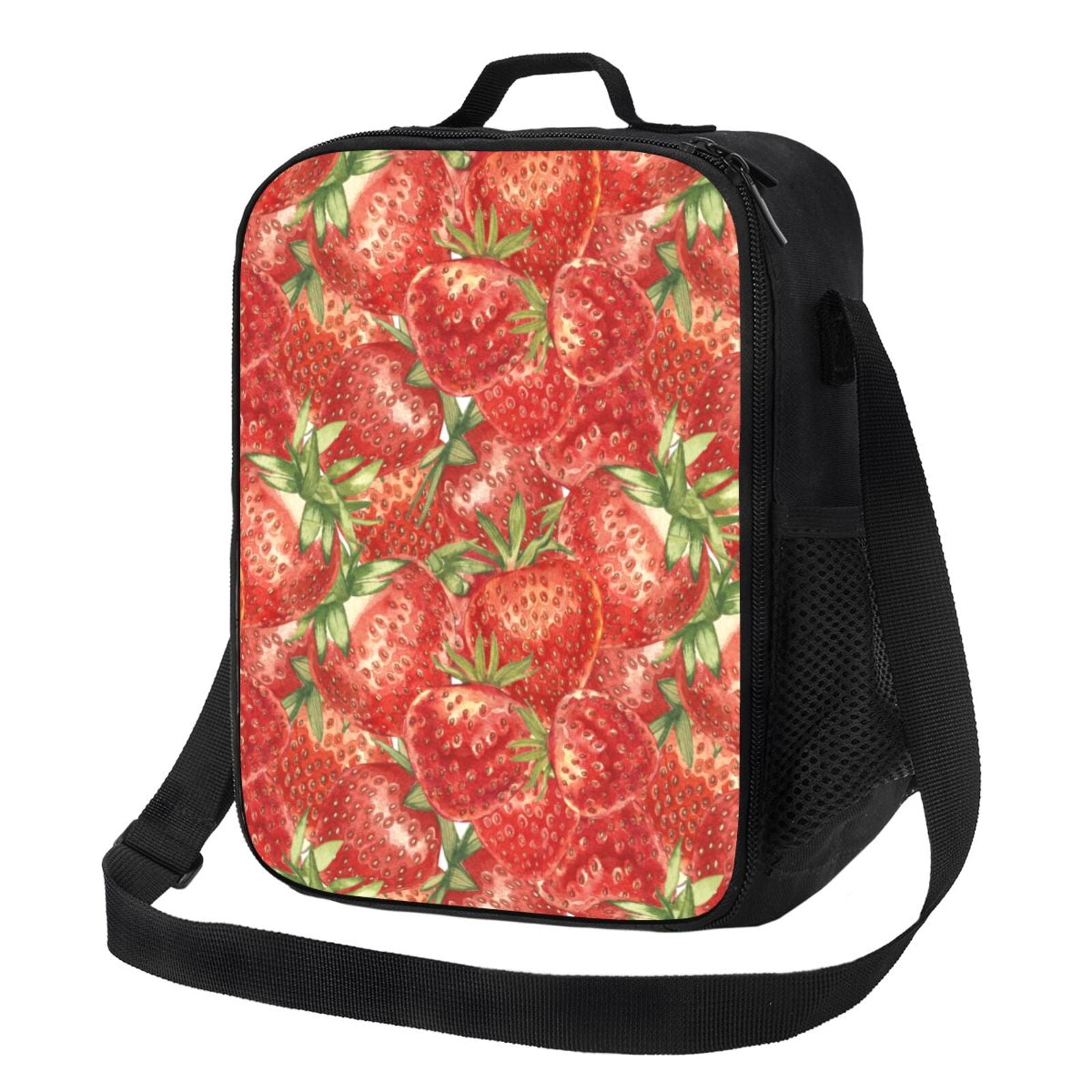 Easygdp Strawberry Lunch Box Large capacity Lunch Bag Leakproof Cooler ...