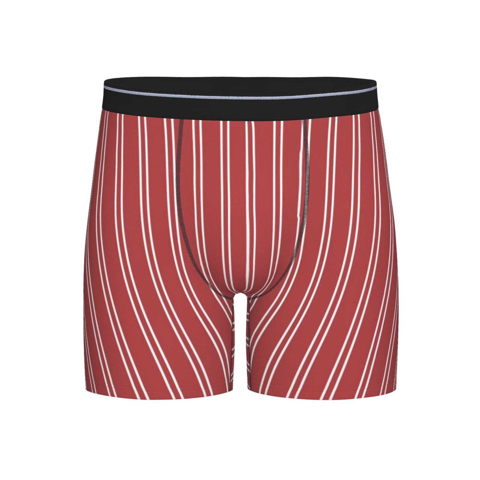 Easygdp Stripes Red White Men's Boxer Briefs Men’s Underwear Boxer ...